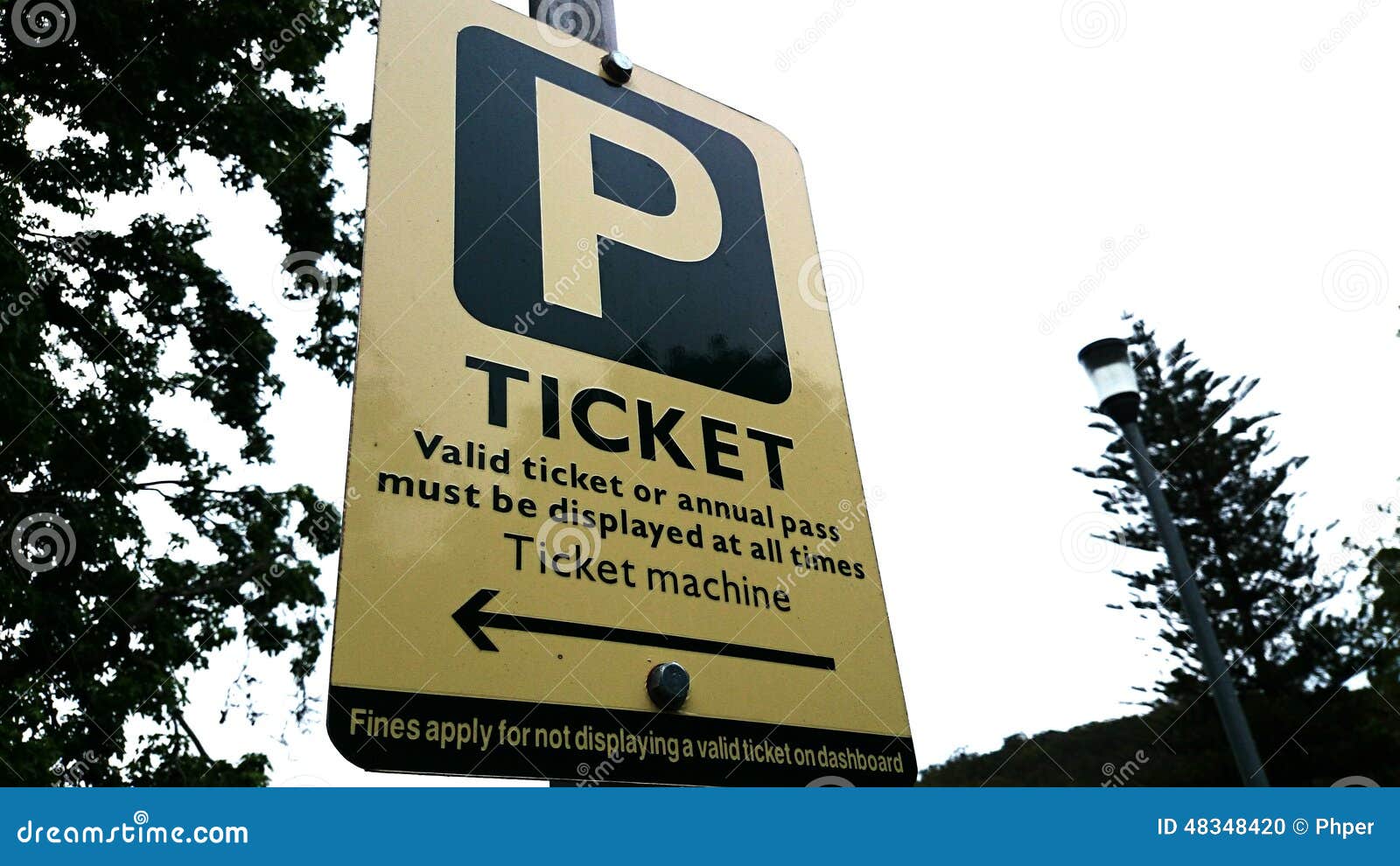 Parking Ticket Sign stock photo. Image of sign, dashboard - 48348420