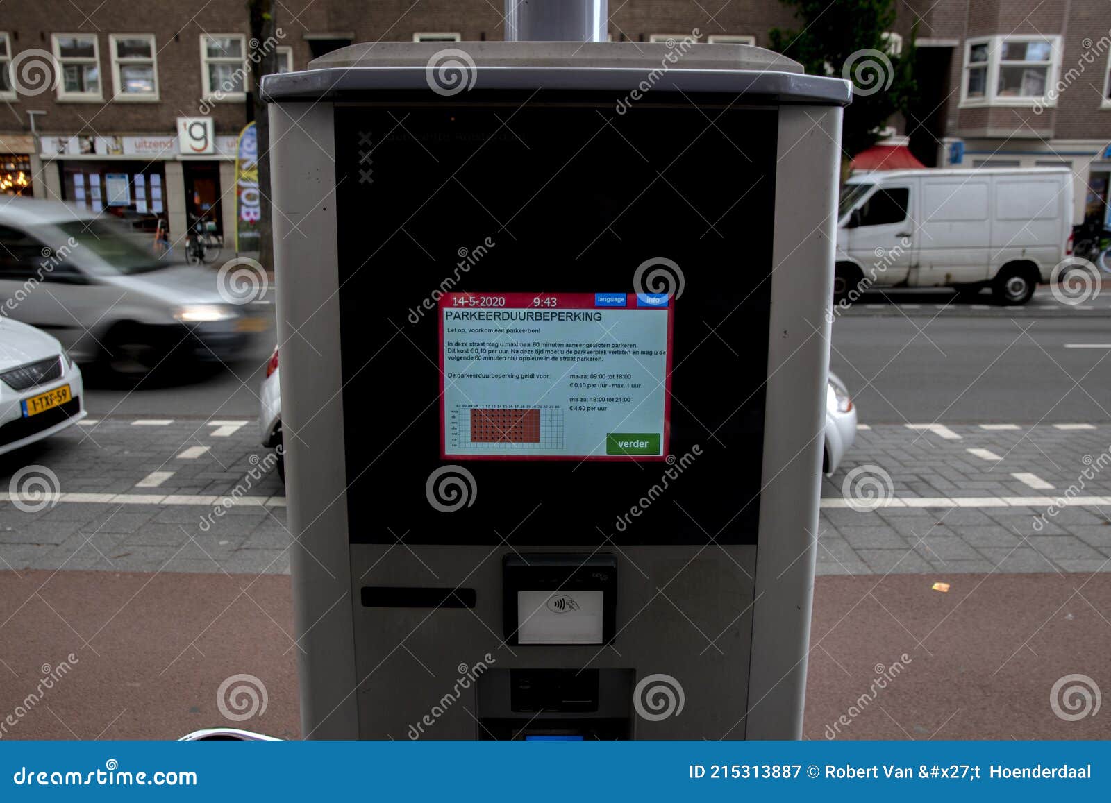 Parking Ticket Vending Machine at Amsterdam the Netherlands 14-5-2020 ...