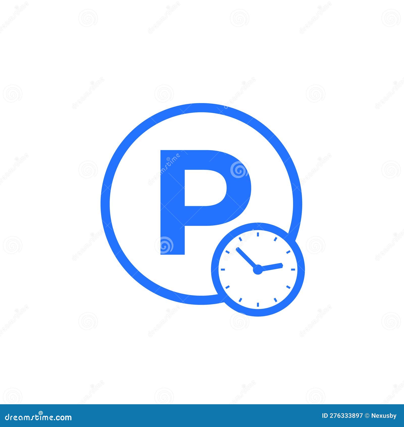 Parking time icon on white stock vector. Illustration of fast - 276333897