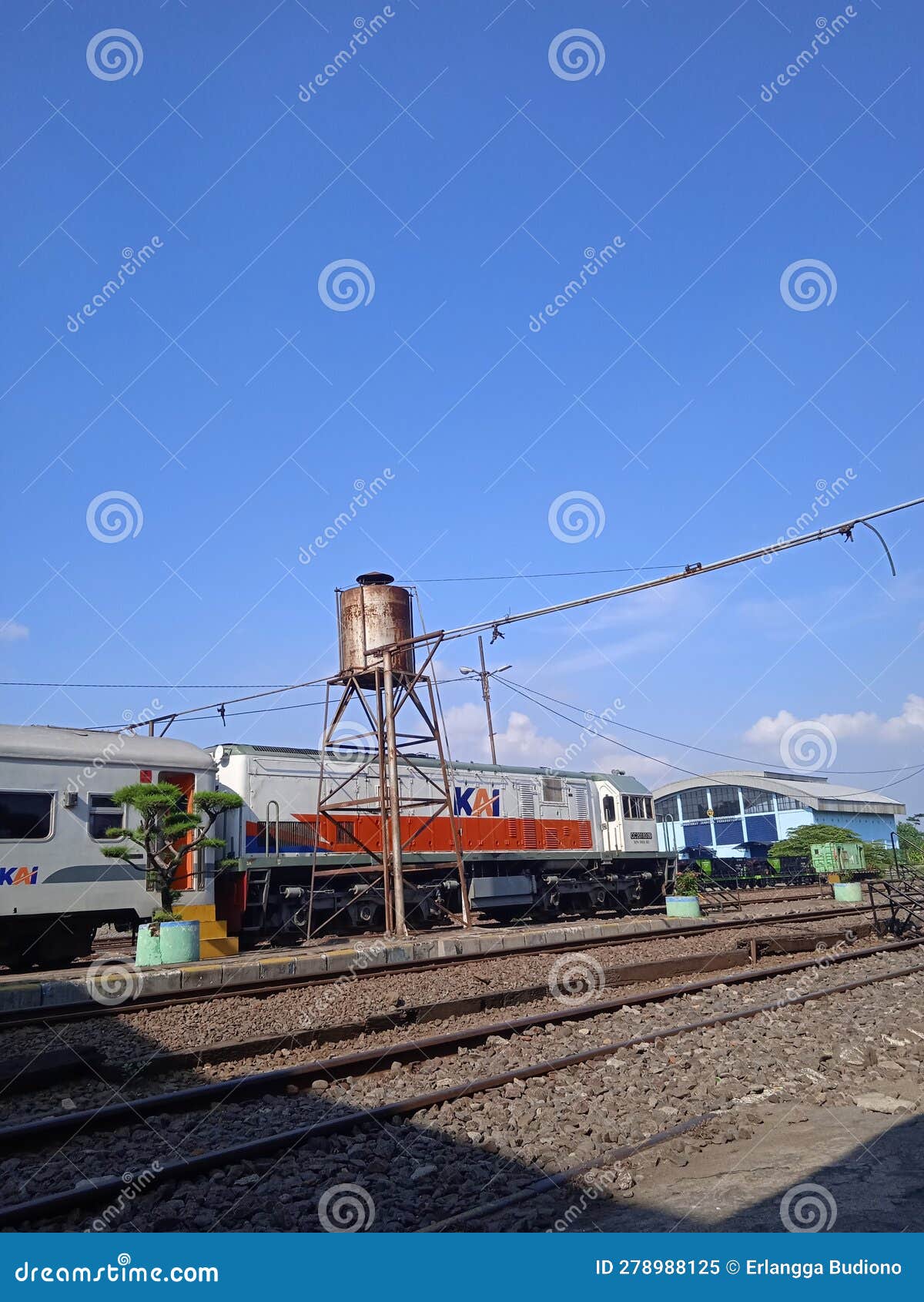 Parking Train at the Station of Malang Indonesia Editorial Image ...