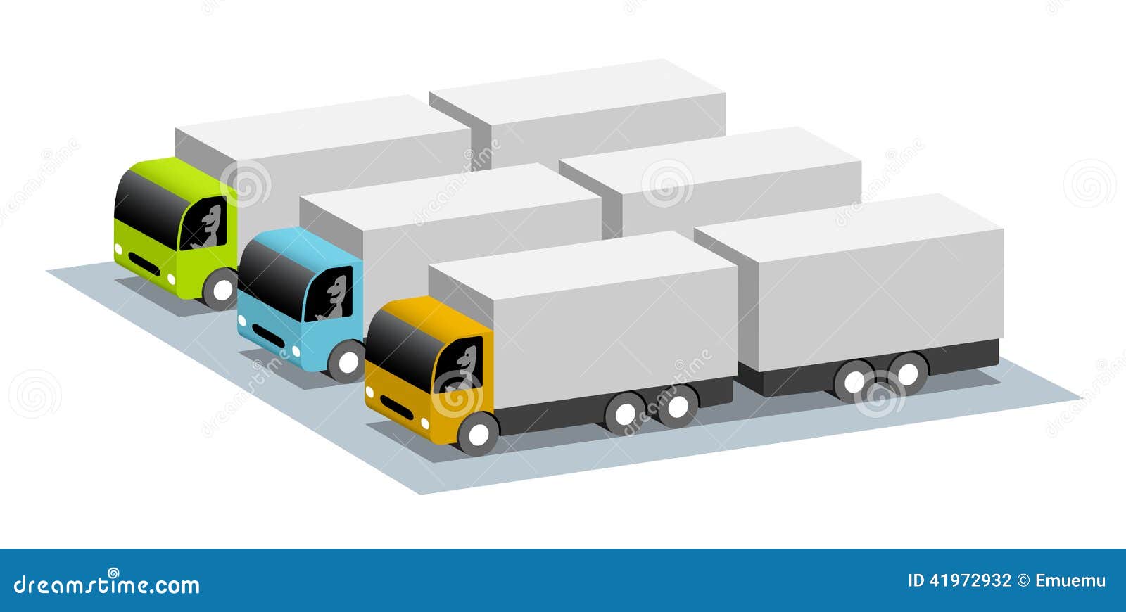 Parking for trucks stock vector. Illustration of delivery - 41972932