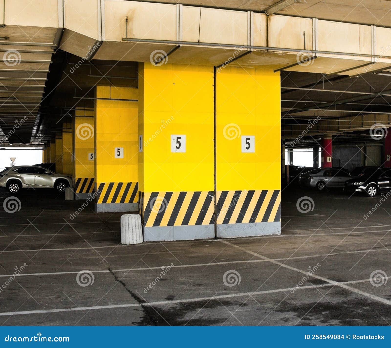 Parking under the building stock photo. Image of architecture - 258549084