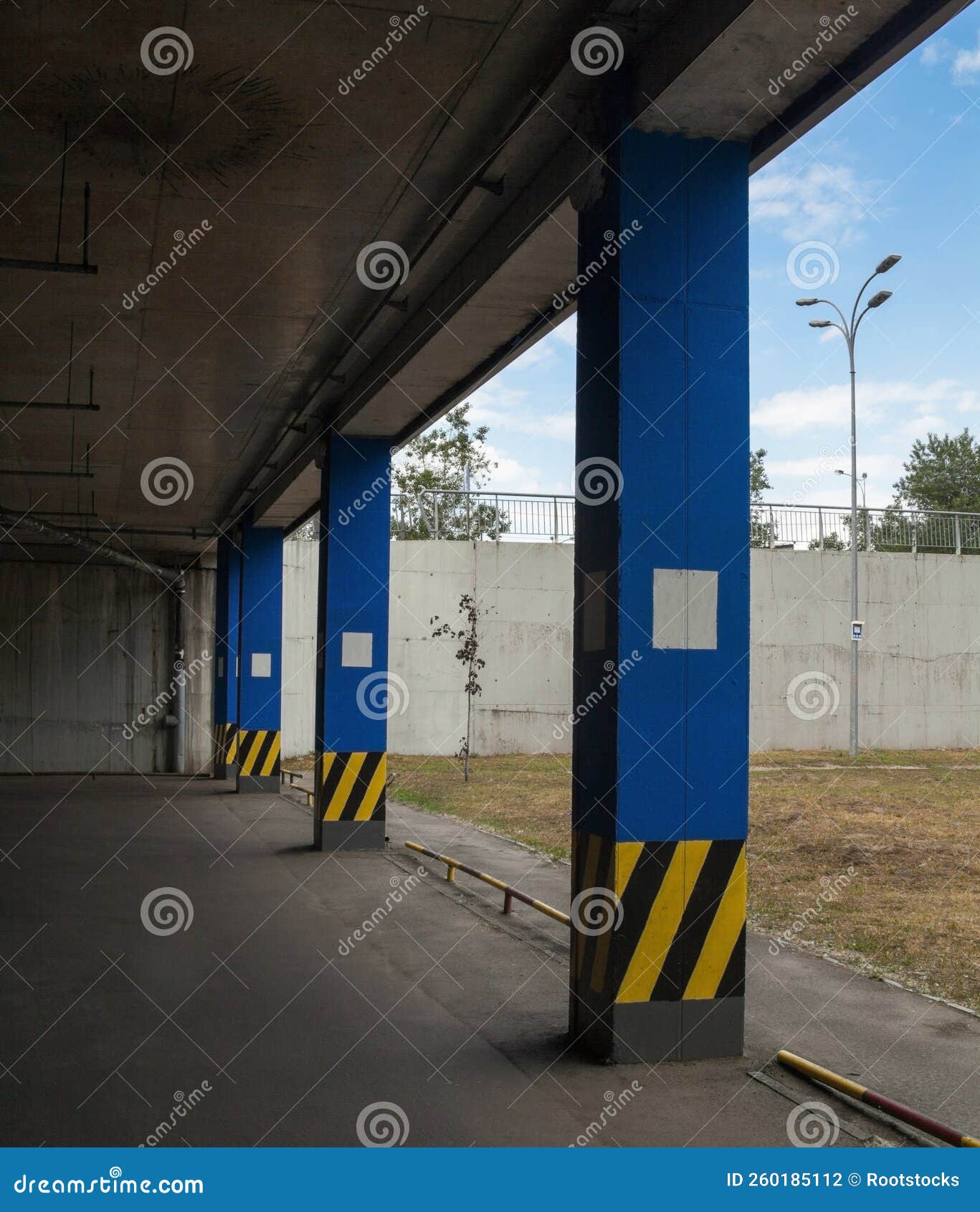 Parking under the building stock photo. Image of marking - 260185112