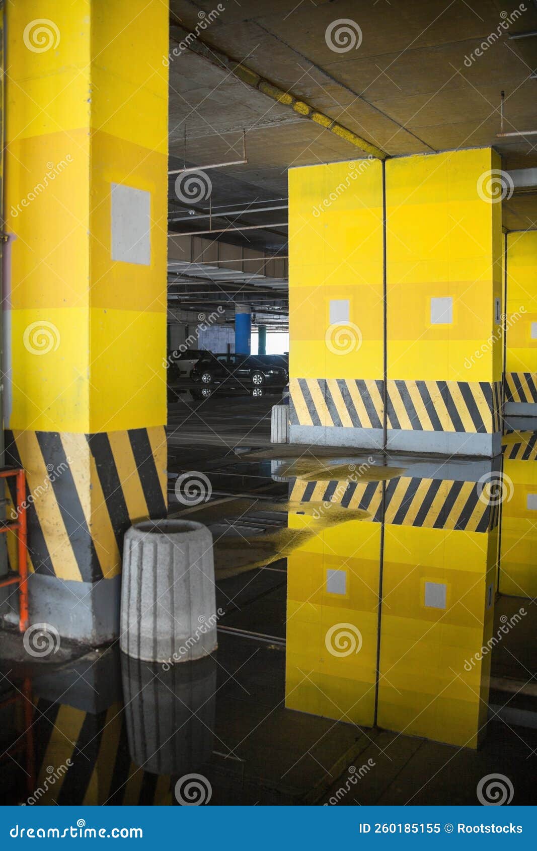 Parking under the building stock image. Image of parking - 260185155