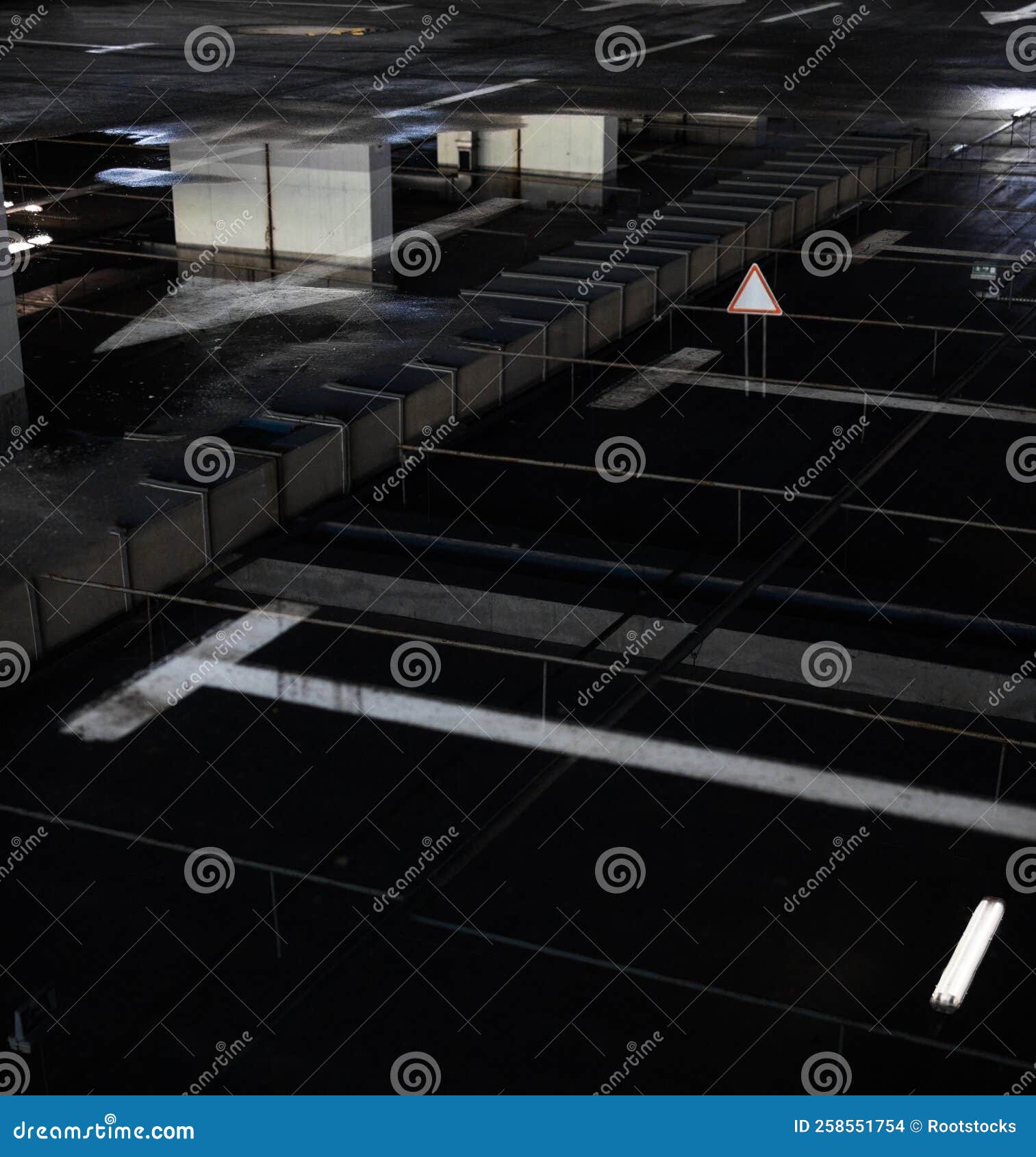 Parking under the building stock photo. Image of architecture - 258551754