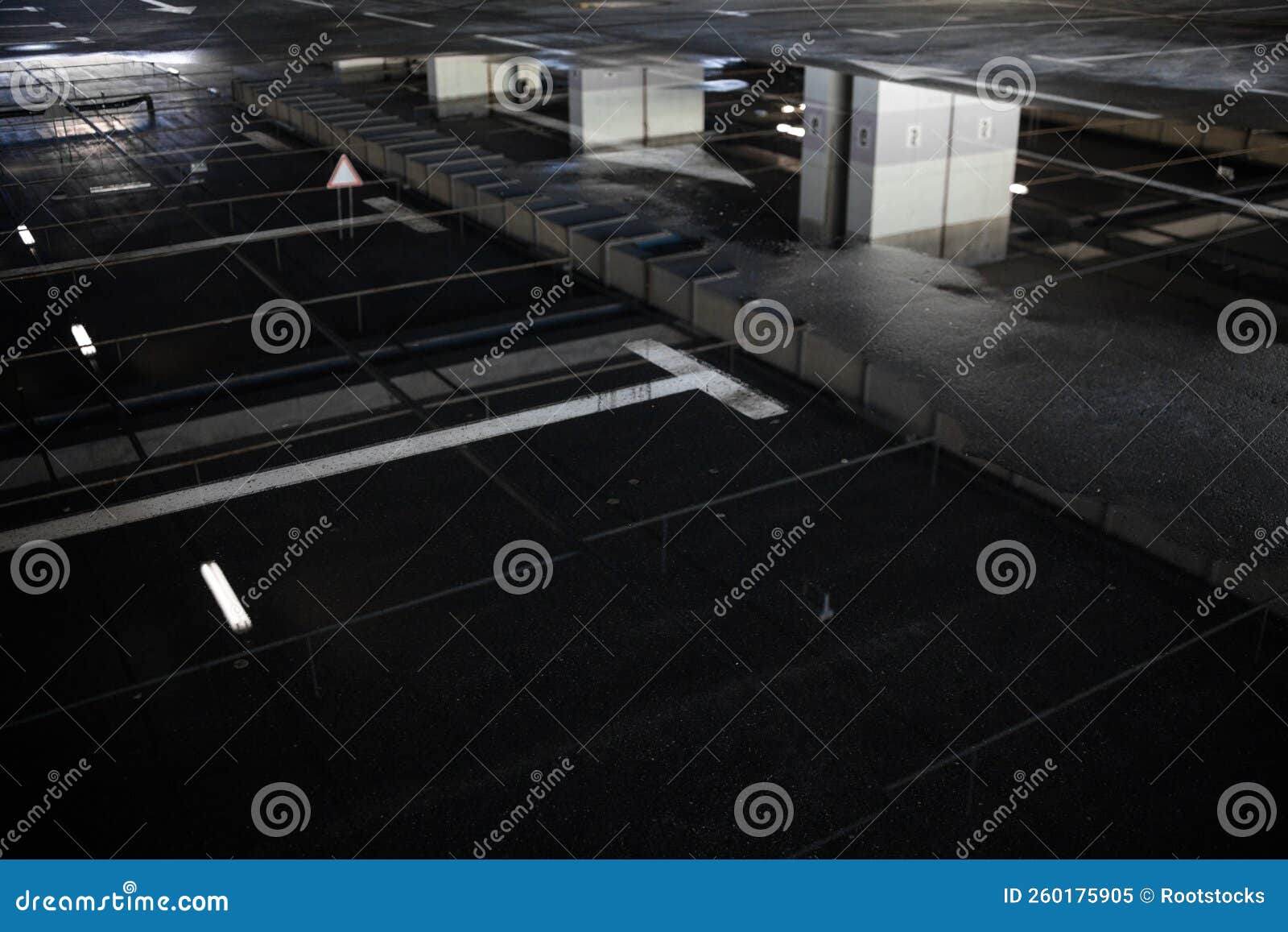 Parking under the building stock image. Image of concrete - 260175905