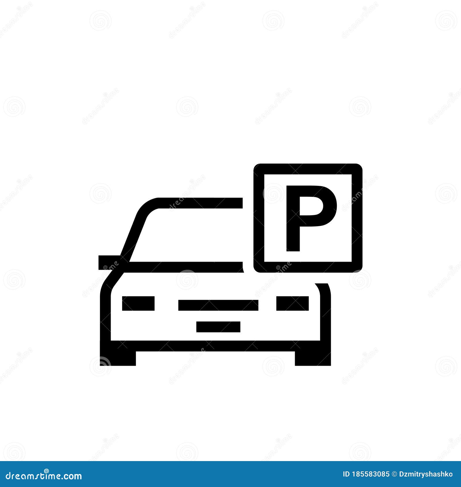 Outline Valet Icon. Flat Outline Style Drawing Pictogram Isolated On ...