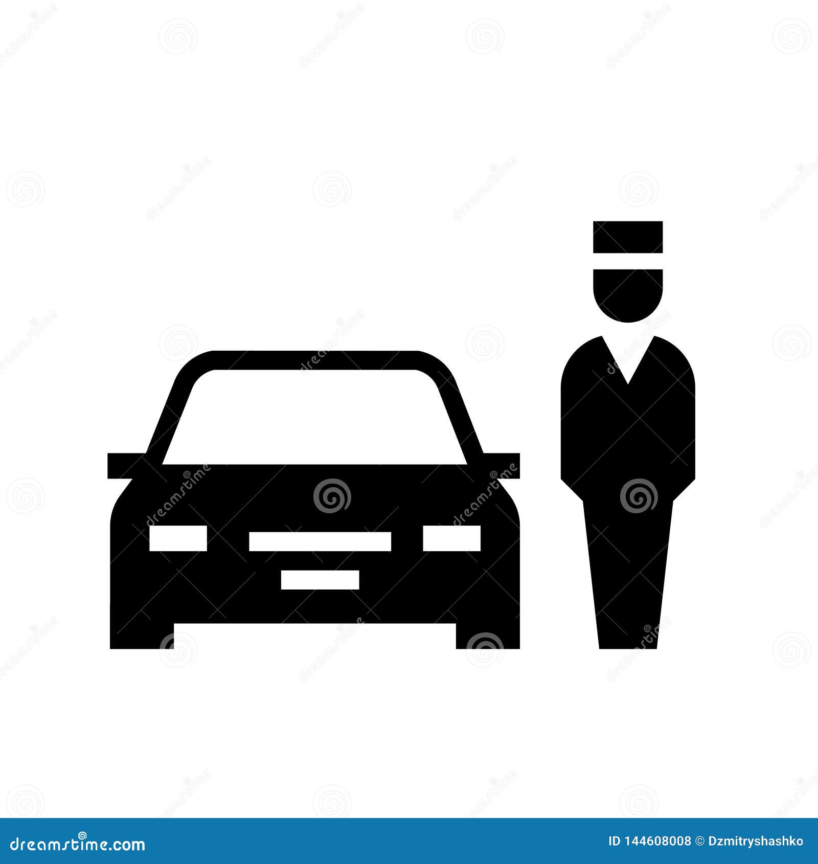 Valet Silhouette Symbol Cartoon Vector | CartoonDealer.com #150446403