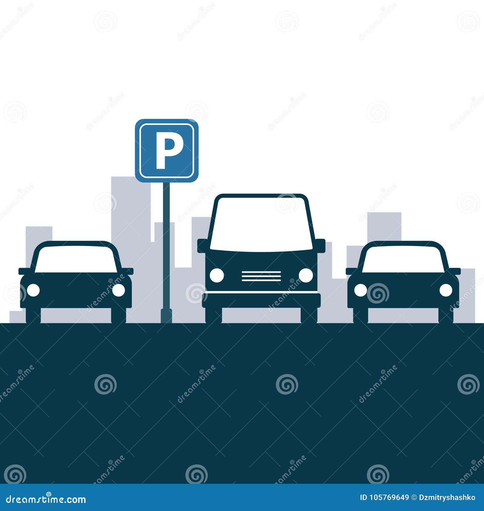 Parking zone design stock vector. Illustration of emblem - 105769649