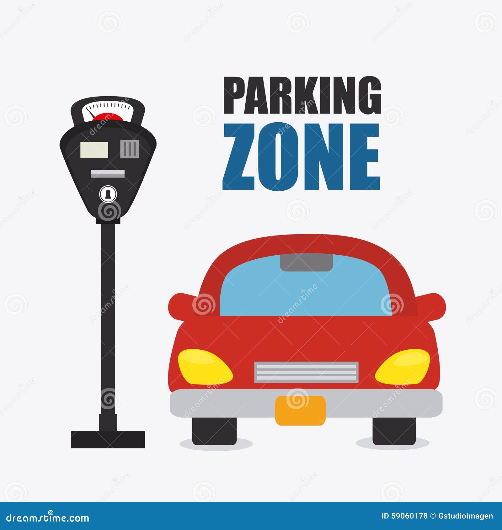 Parking Zone Graphic Design Stock Vector - Illustration of efficient ...