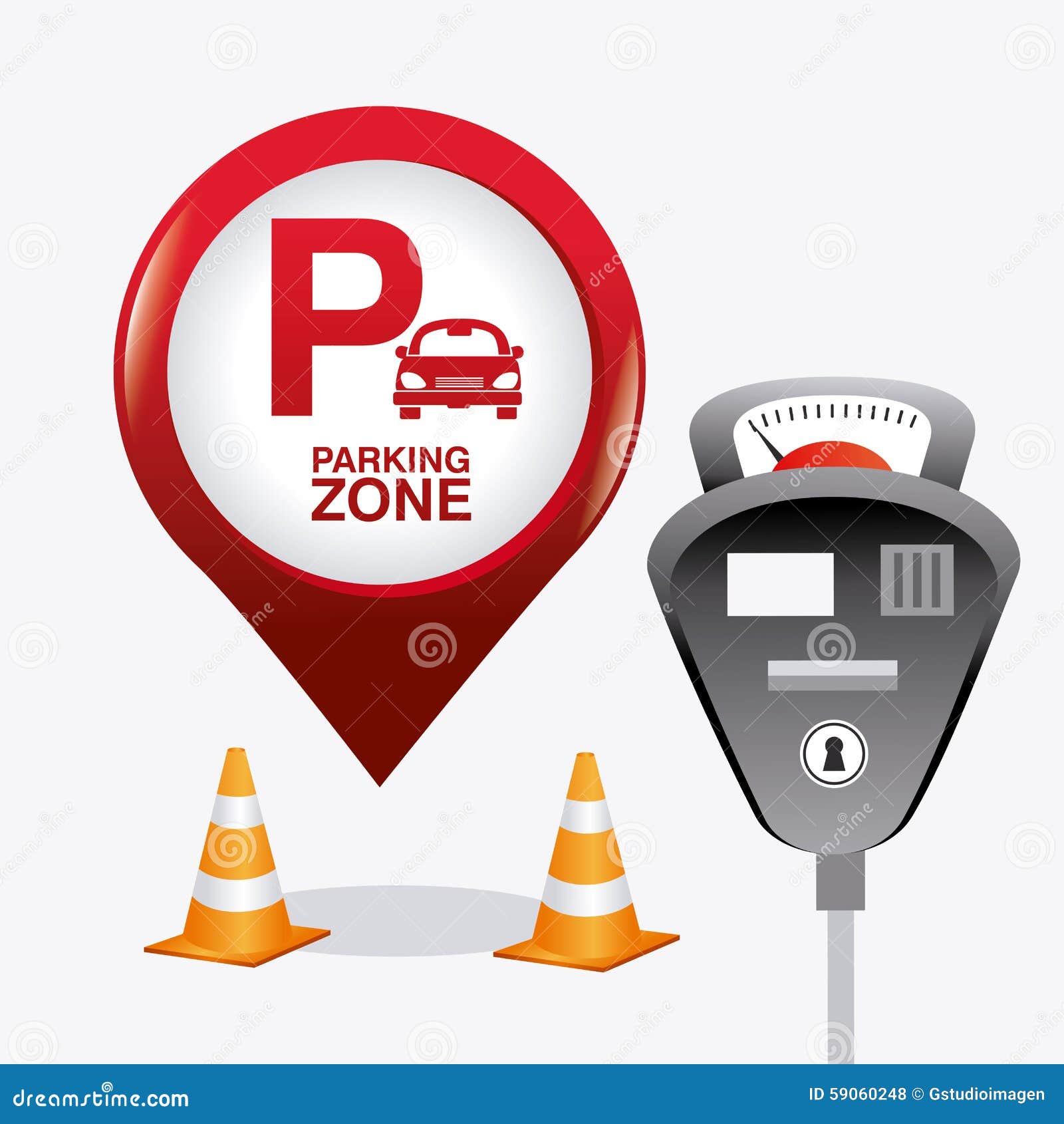 Parking Zone Graphic Design Stock Vector - Illustration of regulation ...