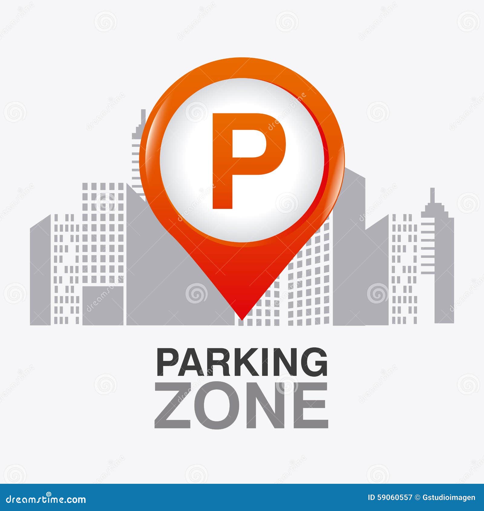 Parking Zone Graphic Design Stock Vector - Illustration of public ...