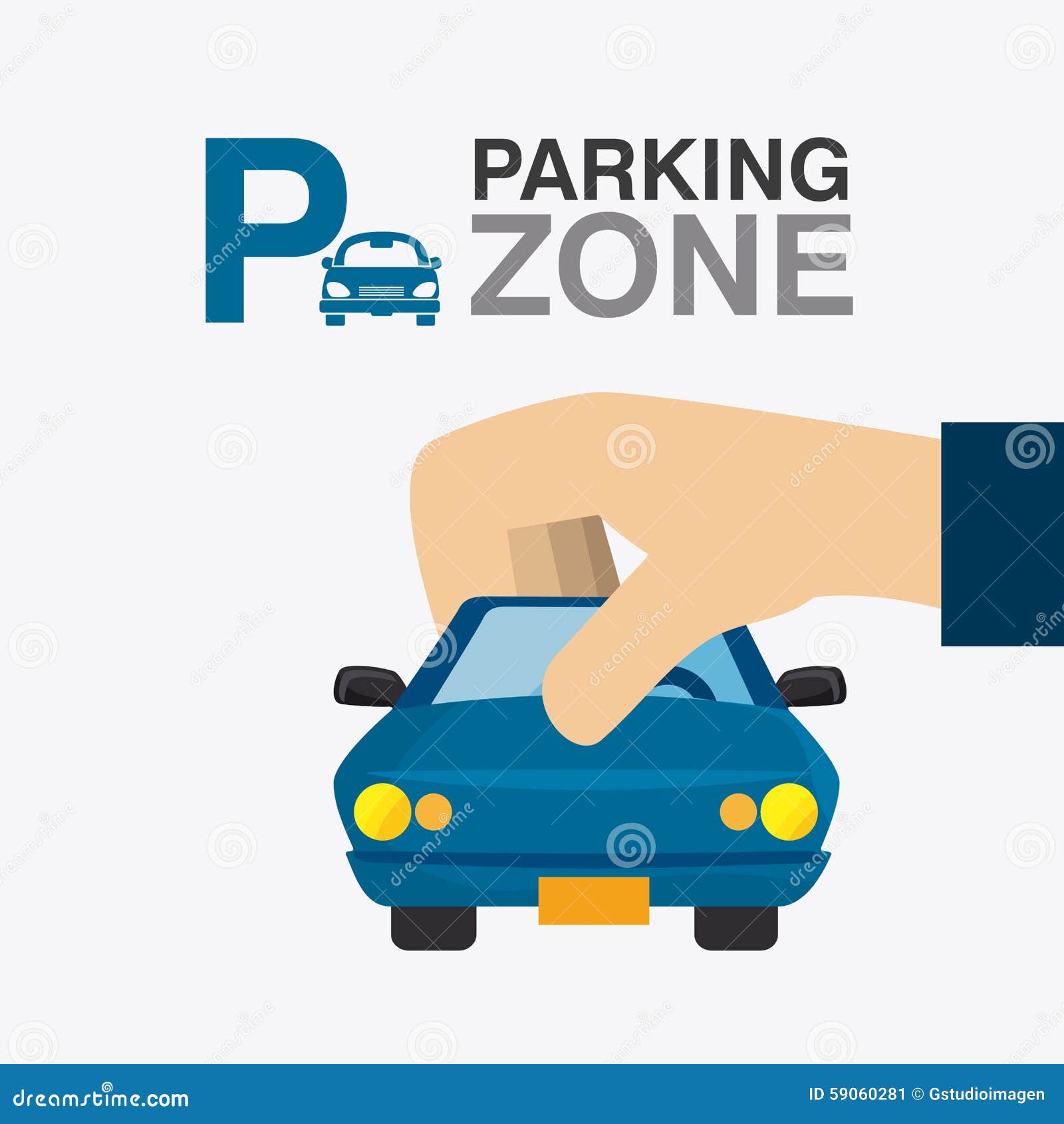 Parking zone graphic stock vector. Illustration of automobile - 59060281