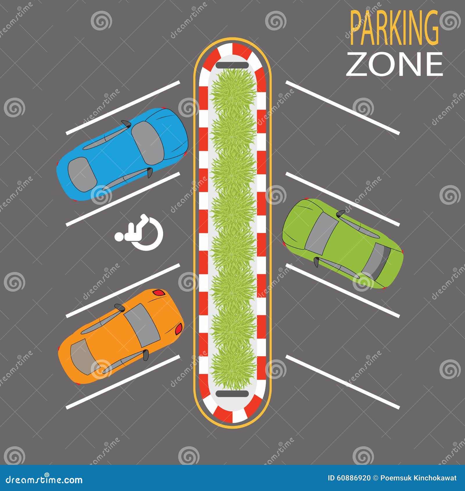 Parking Zone4. stock vector. Illustration of place, graphic - 60886920