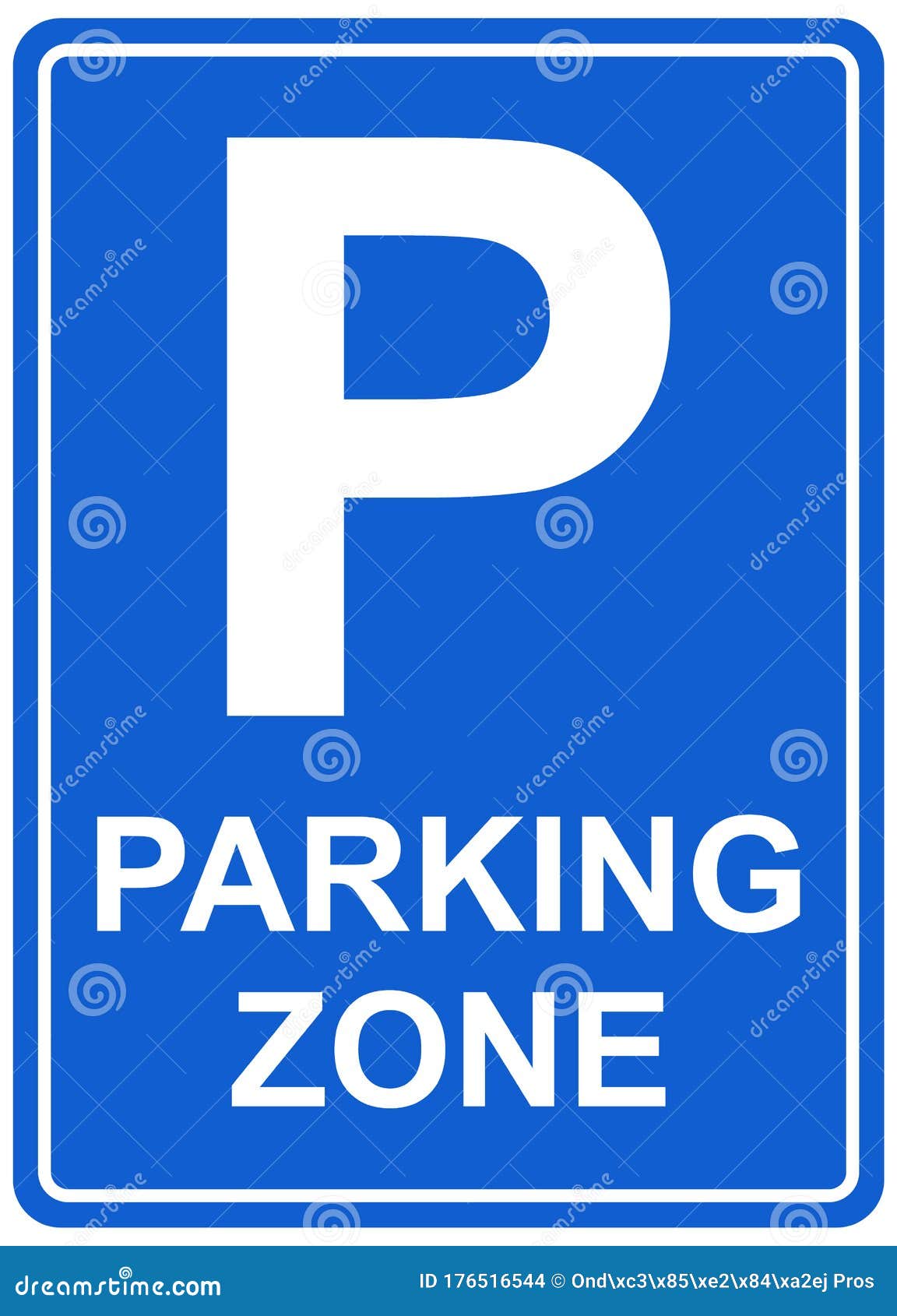 Parking Zone Icon Graphic Design Isolated on White Background. Vector ...