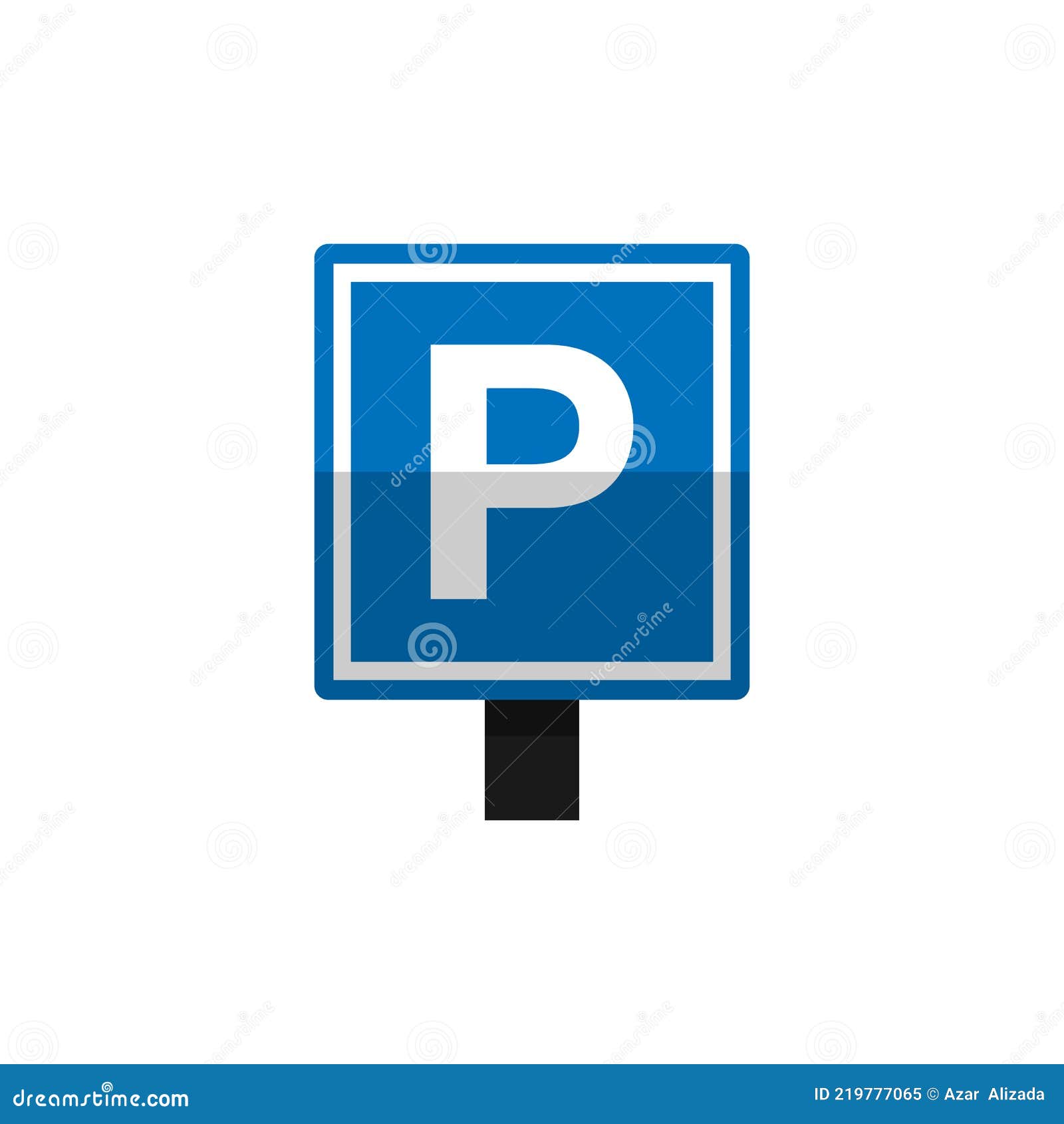 Parking Zone Sign Icon. Vehicle Parking Sign Board Stock Vector ...