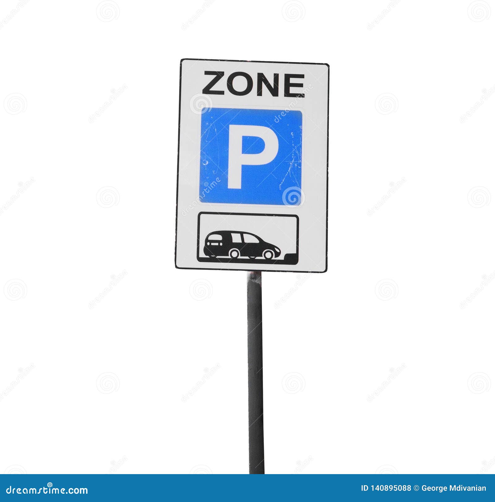 Parking zone sign stock photo. Image of georgia, transport - 140895088