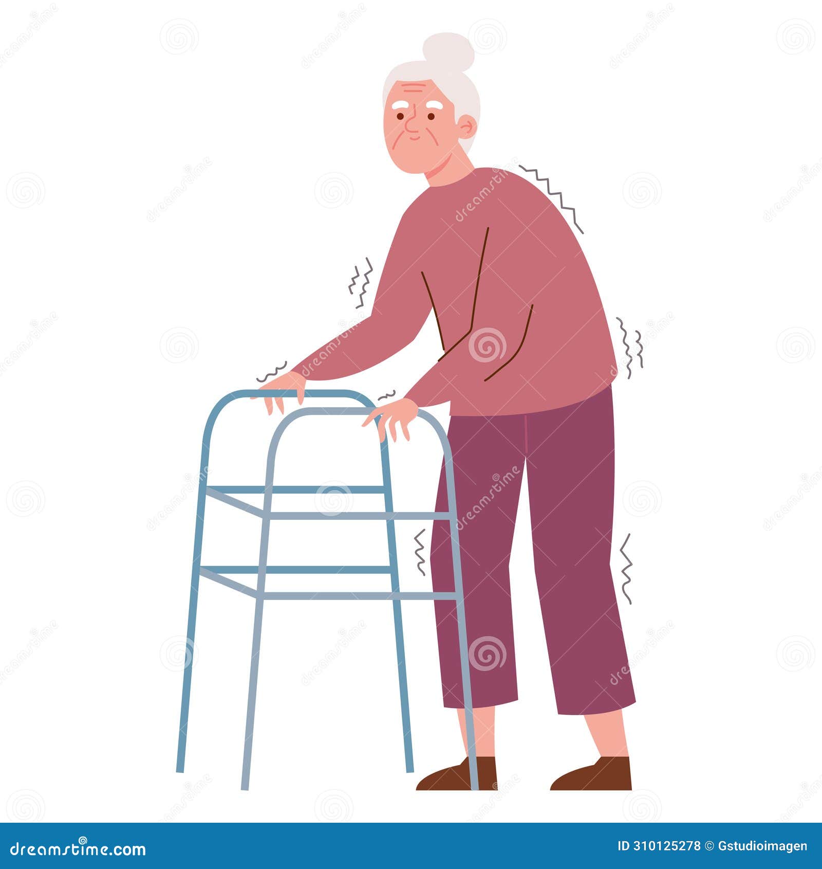 Parkinson Symptom Tremor Vector Illustration | CartoonDealer.com #310124786