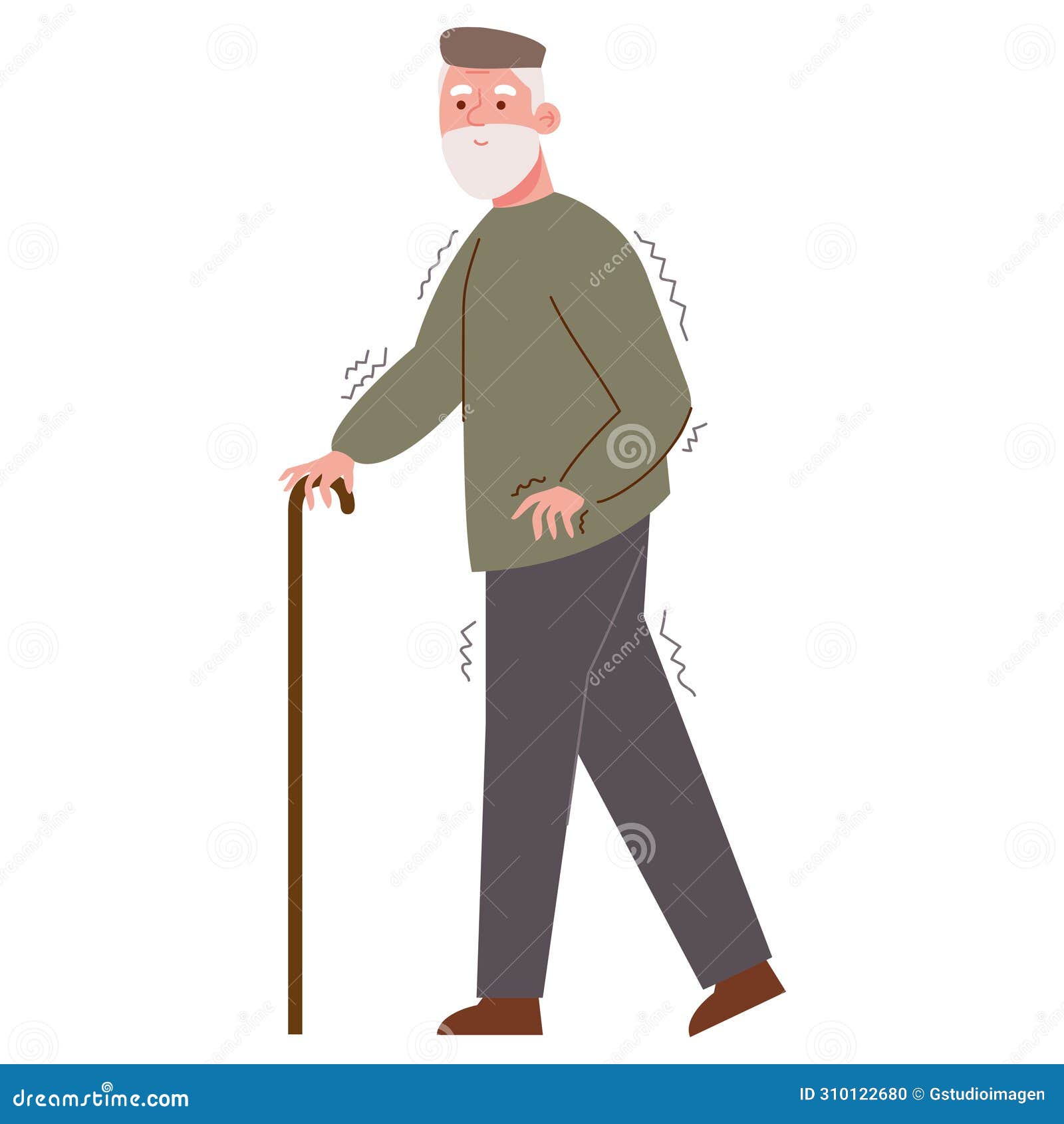 Parkinson Symptom Tremor Vector Illustration | CartoonDealer.com #310124786