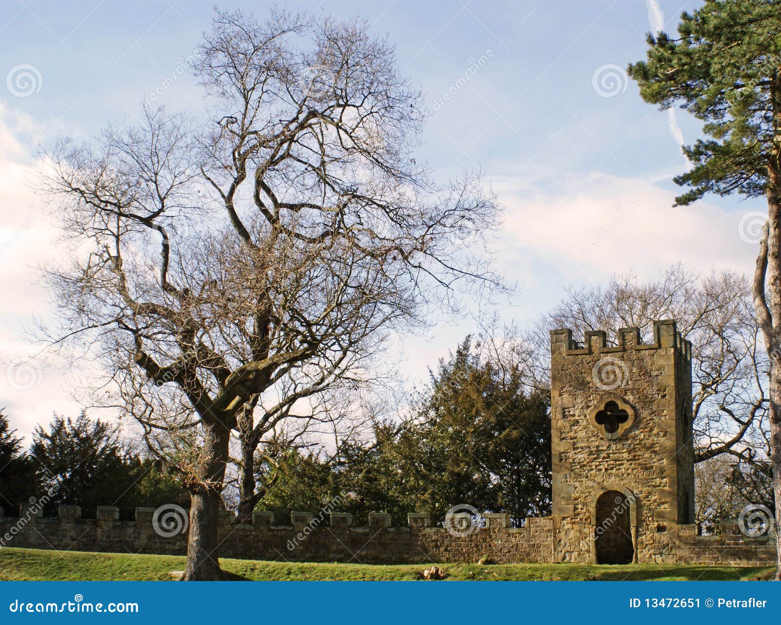 Parkland Folly Castle stock image. Image of structure - 13472651