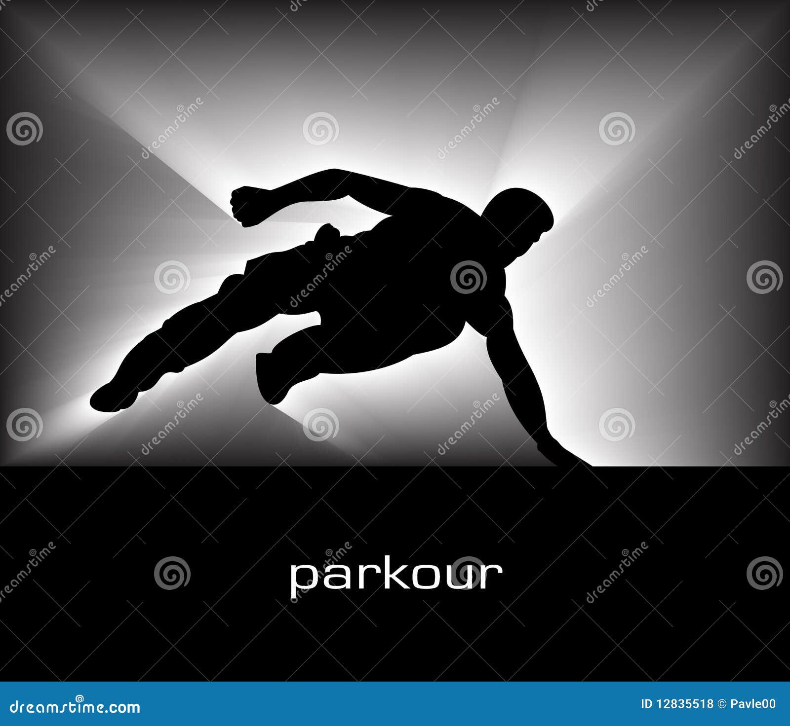 Parkour stock vector. Illustration of vector, jump, parkour - 12835518