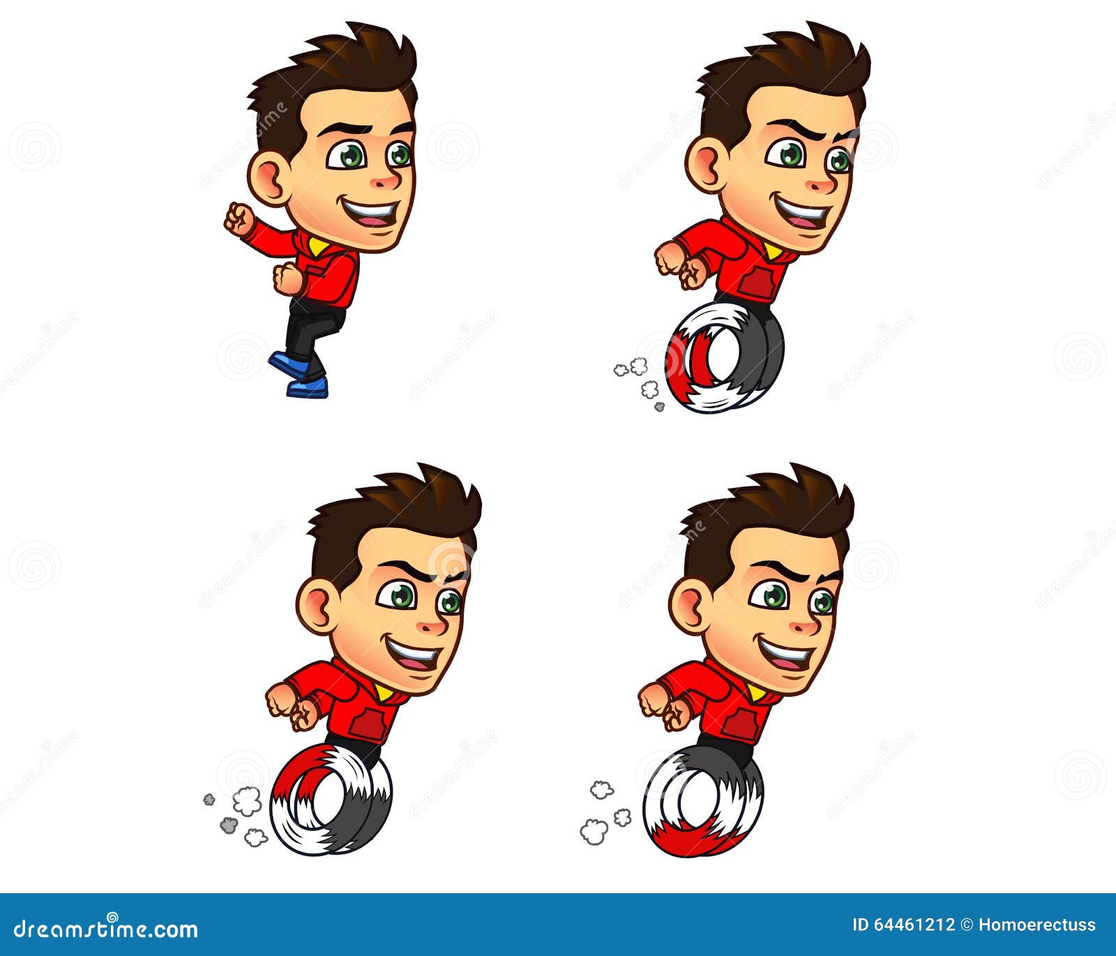 Parkour Boy Animation Sprite Vector Illustration | CartoonDealer.com ...