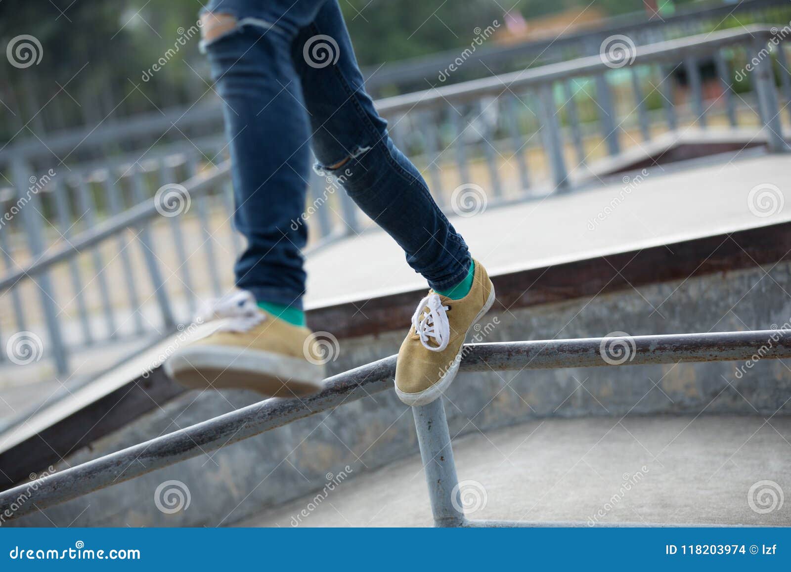 Parkour Jumping on Steel Pipe Stock Photo - Image of action, recreation ...