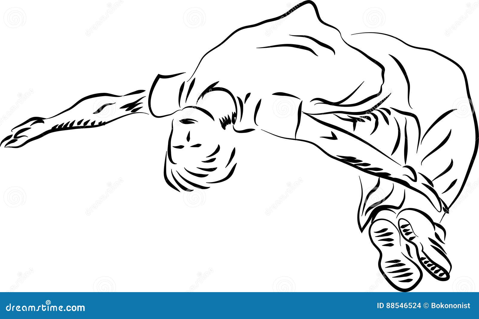 Parkour - tirón ilustración del vector. Ilustración de contorno - 88546524