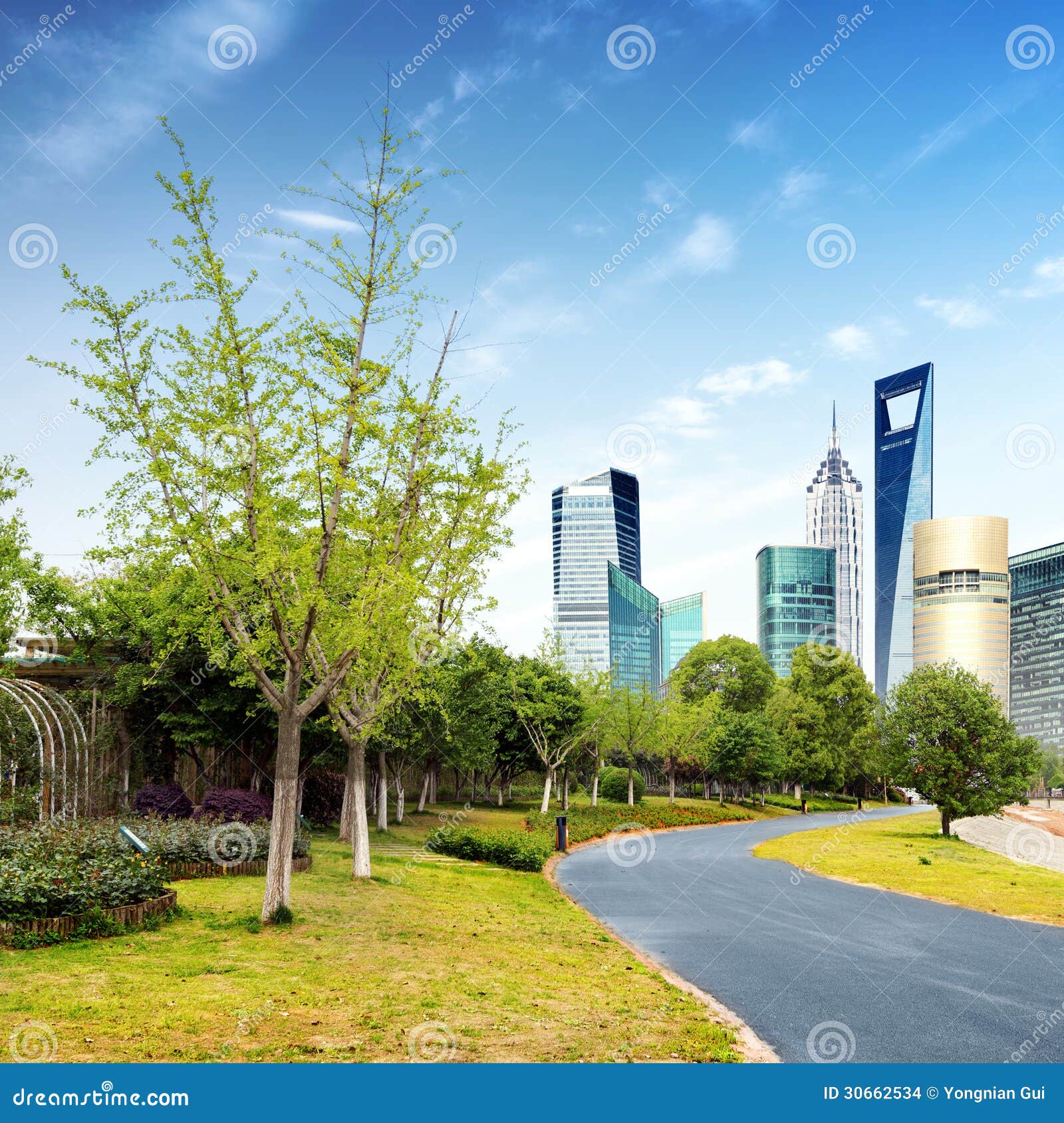 Parks and Modern Architecture Stock Photo - Image of famous, central ...