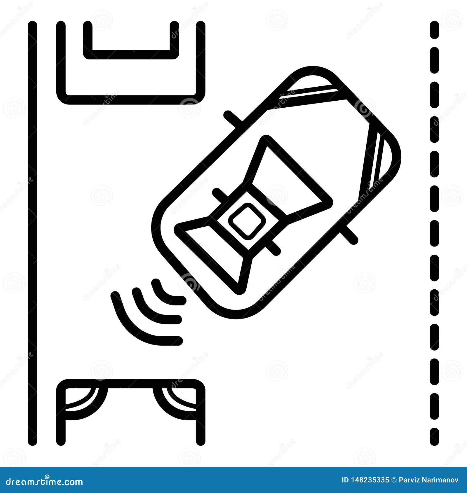 Parktronic Sensor. Parking Assist Stock Vector - Illustration of ...
