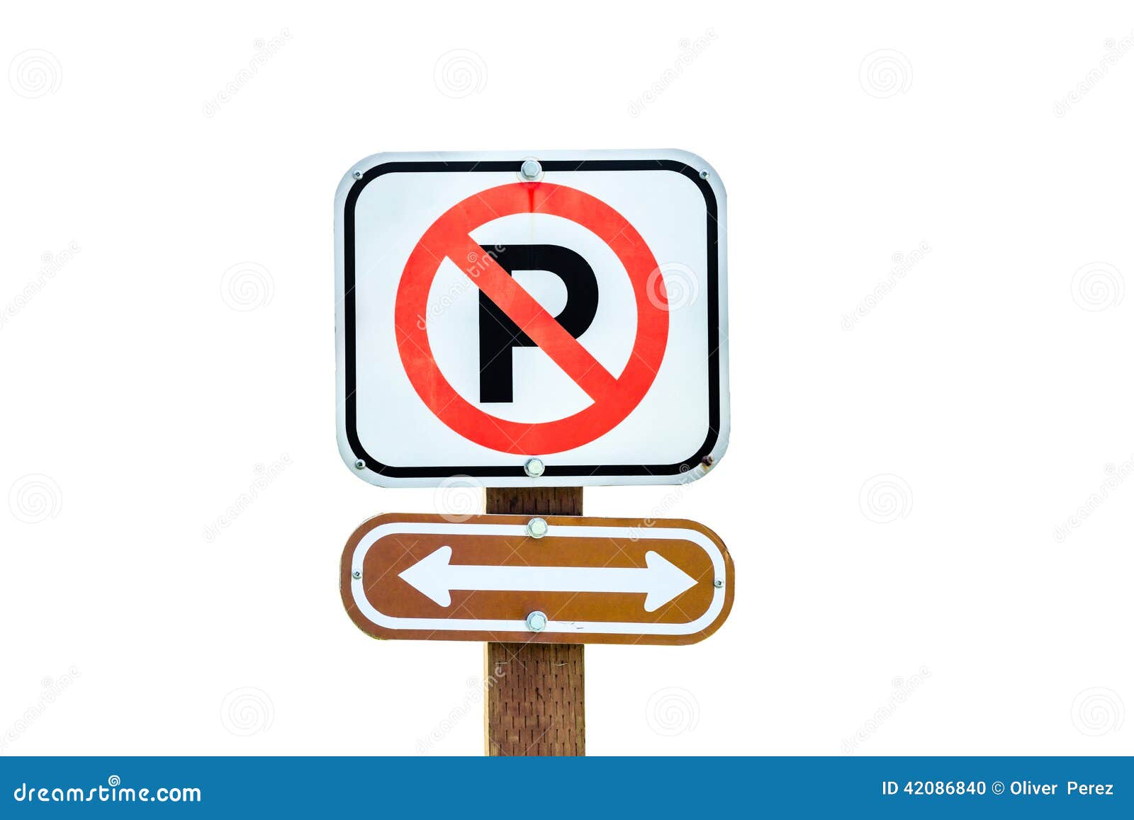 Parkverbot Auf Dem Rechten Oder Das Link Stockfoto - Bild von verbot ...