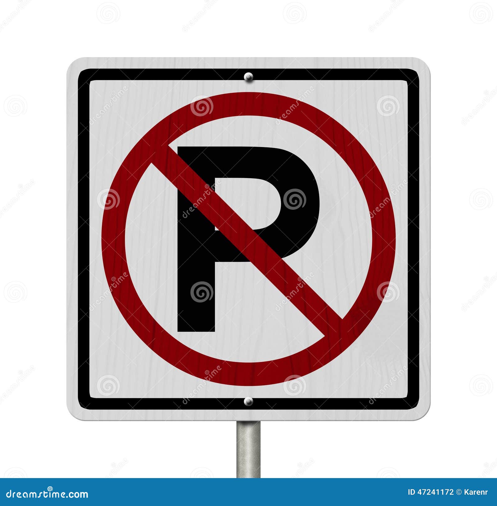 Parkverbot Erlaubtes Zeichen Stock Abbildung - Illustration von gewährt ...