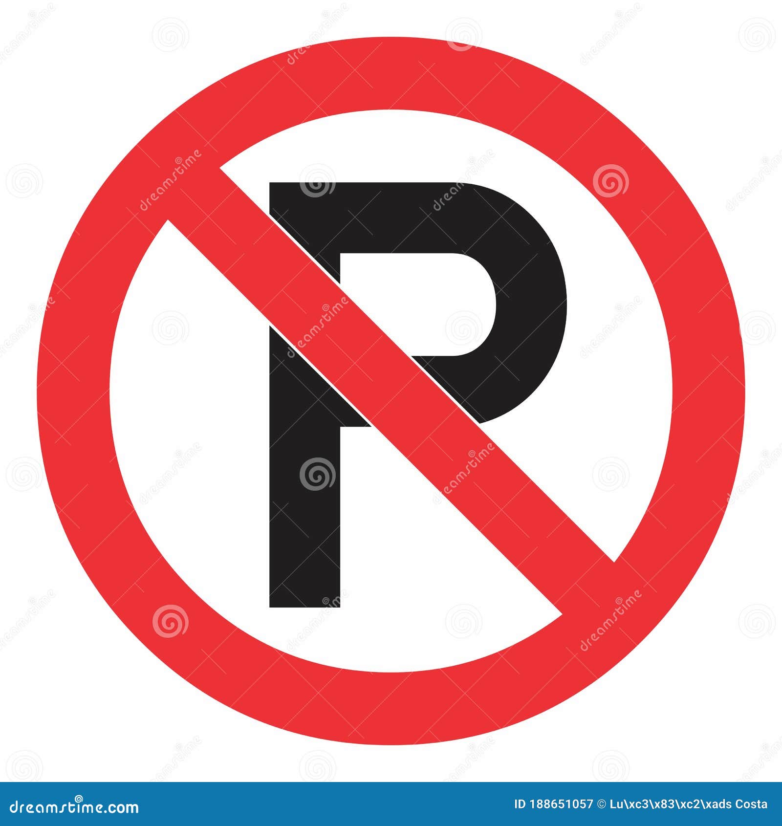 Parkverbotsschild stock abbildung. Illustration von jederzeit - 188651057