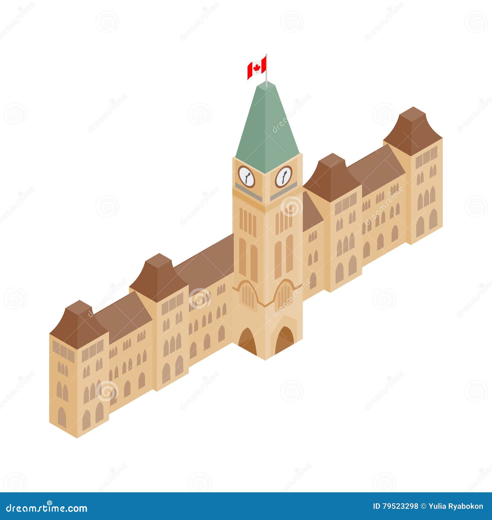 Parlamentbyggnader, Ottawa Symbol Vektor Illustrationer - Illustration ...
