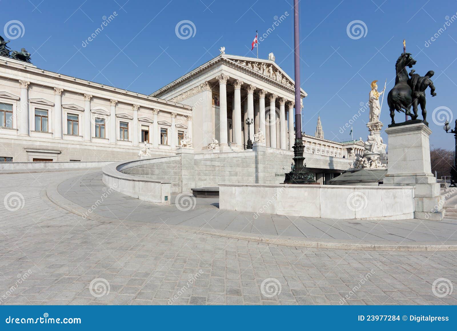 Parlamento Austriaco a Vienna Fotografia Stock - Immagine di limite ...