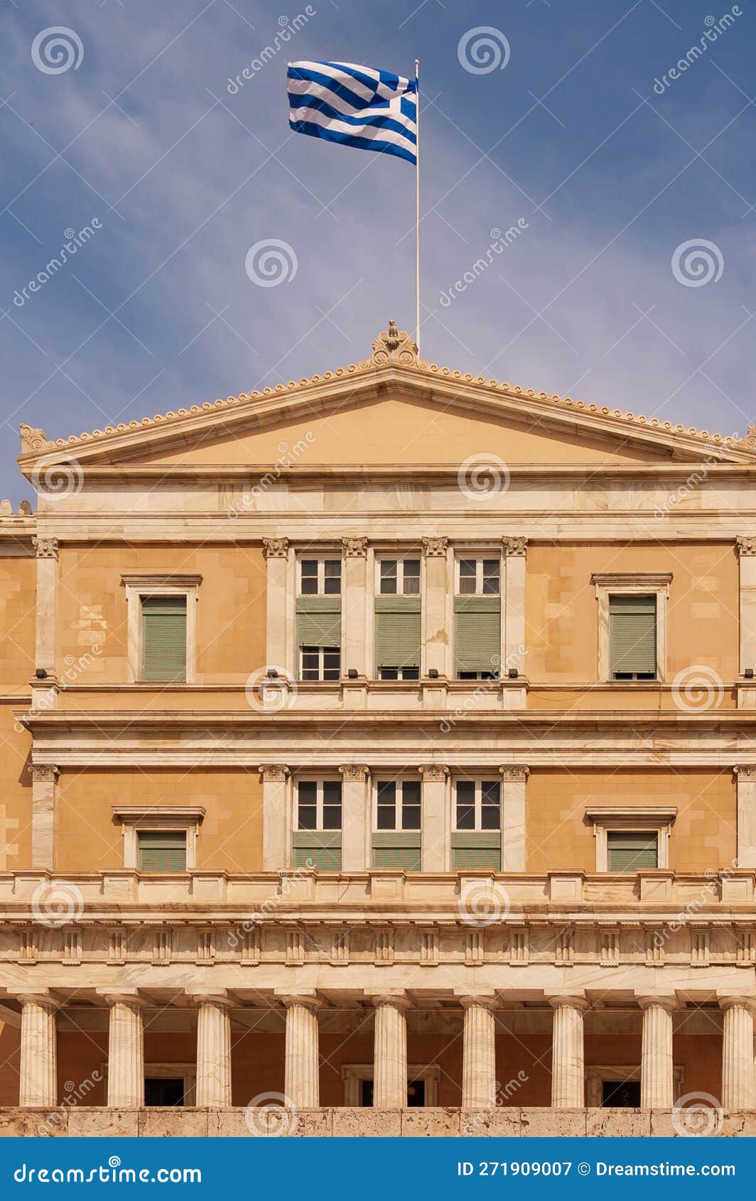 Parliament Building of Athens Greece Stock Image - Image of columns ...