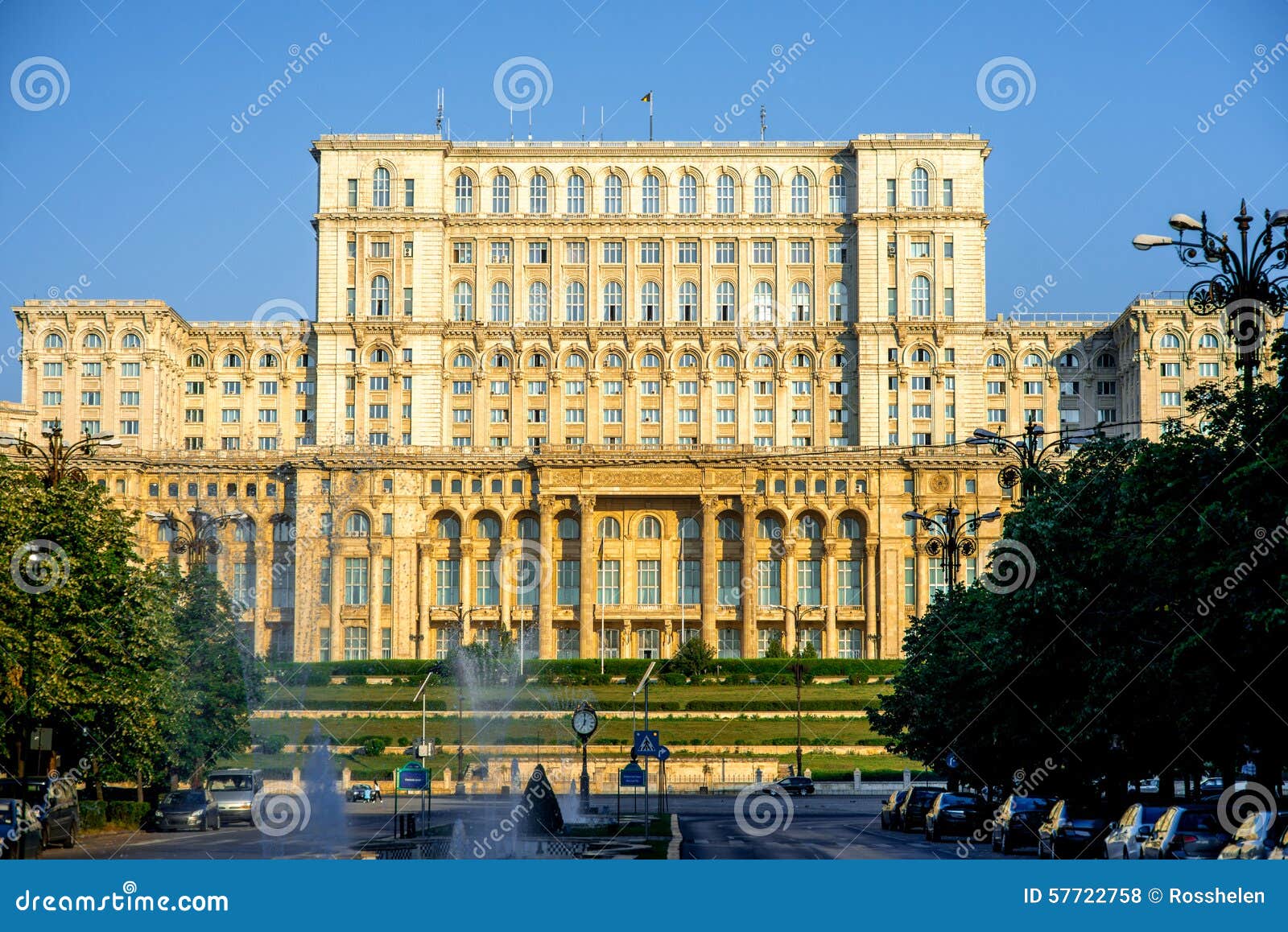 Parliament Building in Bucharest Stock Photo - Image of huge, largest ...
