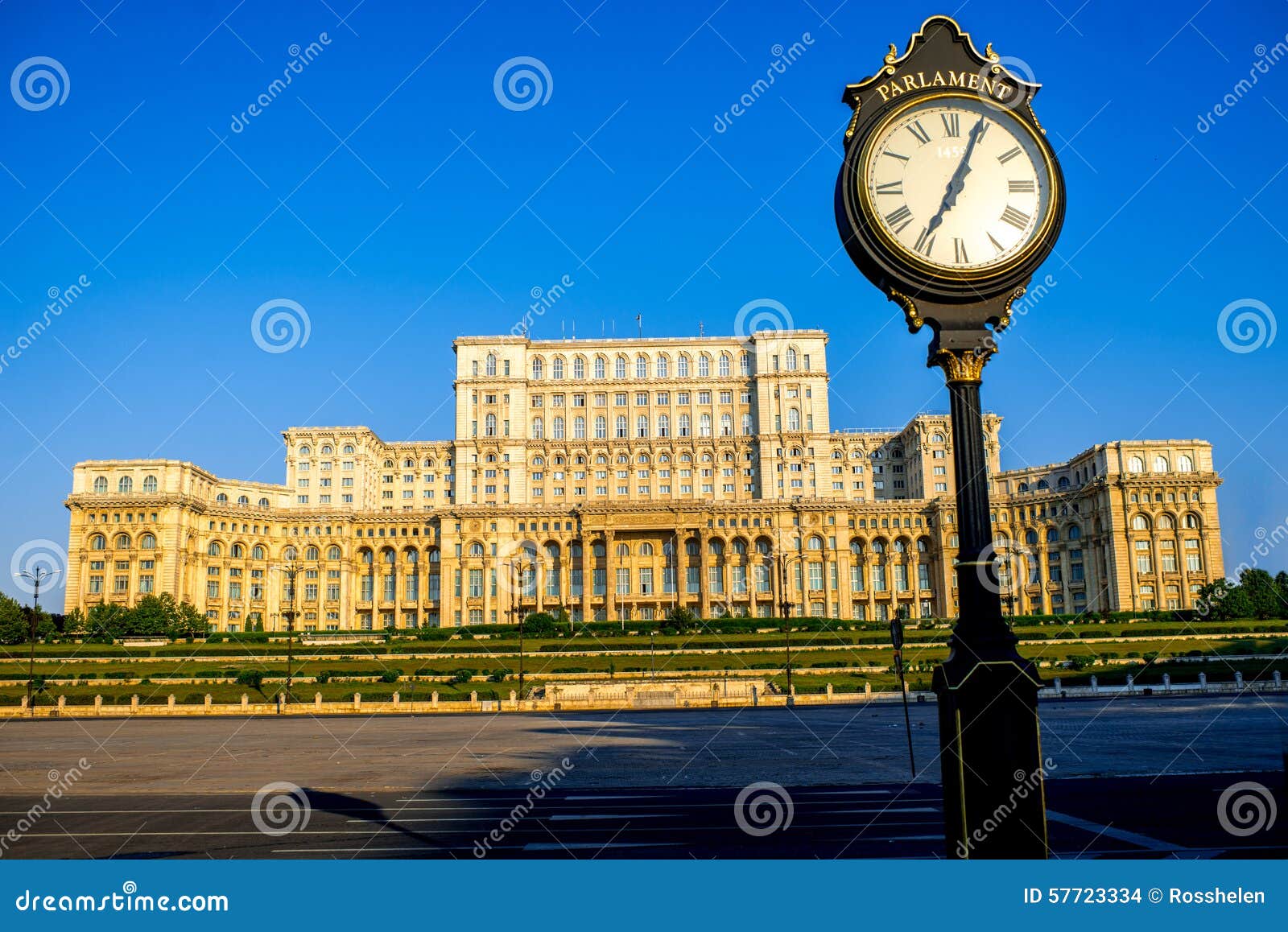 Parliament Building in Bucharest Stock Photo - Image of capital ...