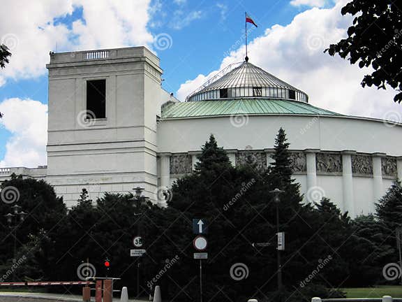 The Parliament Building in Warsaw, Poland Stock Image - Image of travel ... The Parliament Building in Warsaw, Poland Stock Image - Image of travel ...