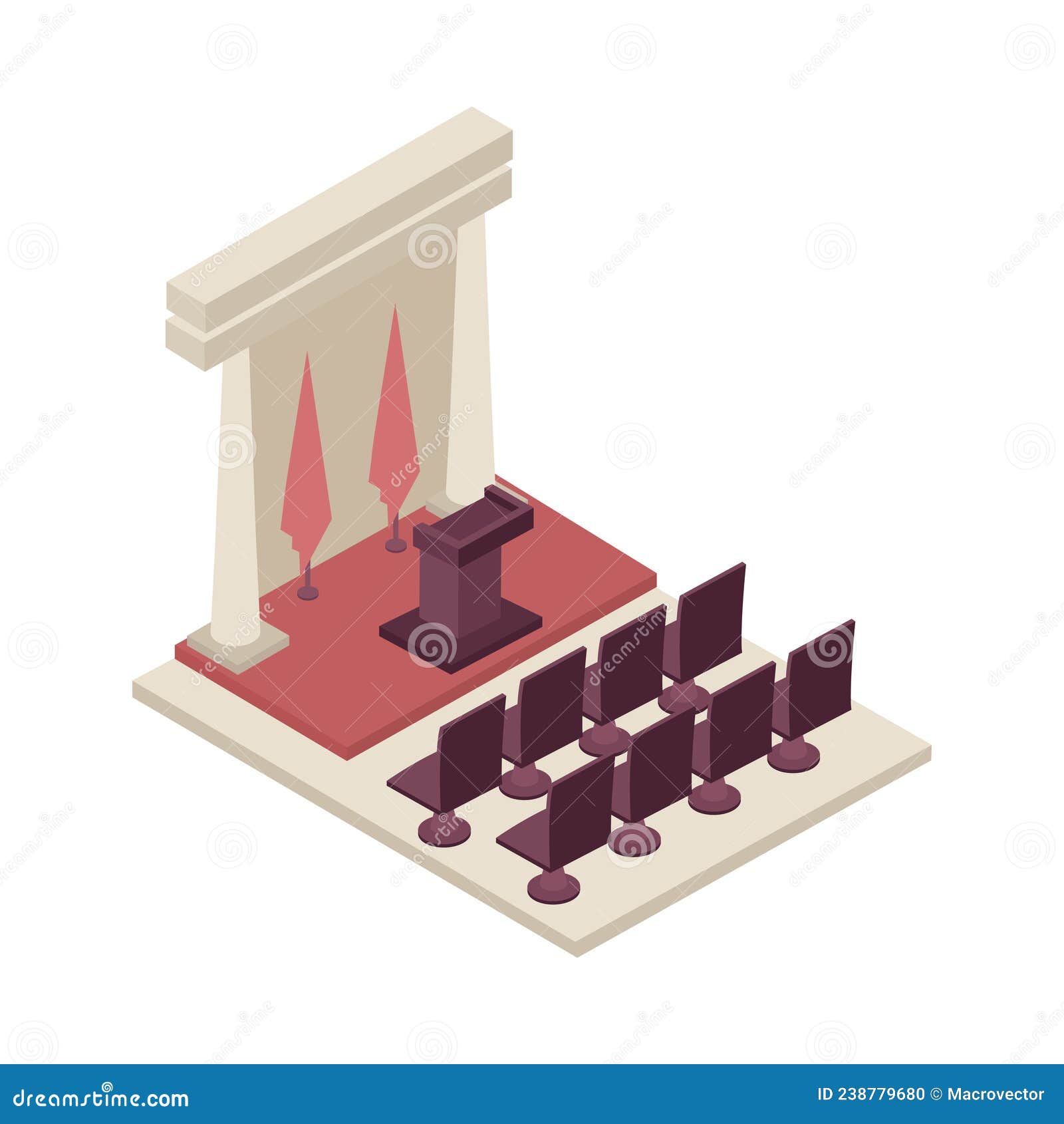 Parliament Chamber Icon stock vector. Illustration of chamber - 238779680