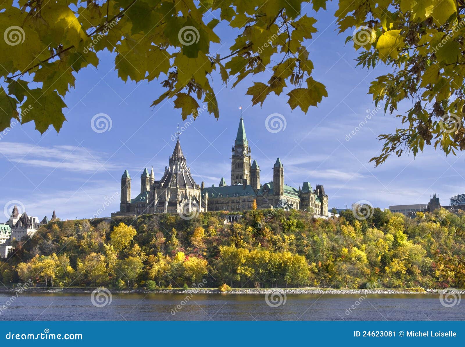 Parliament in Fall stock image. Image of centre, center - 24623081