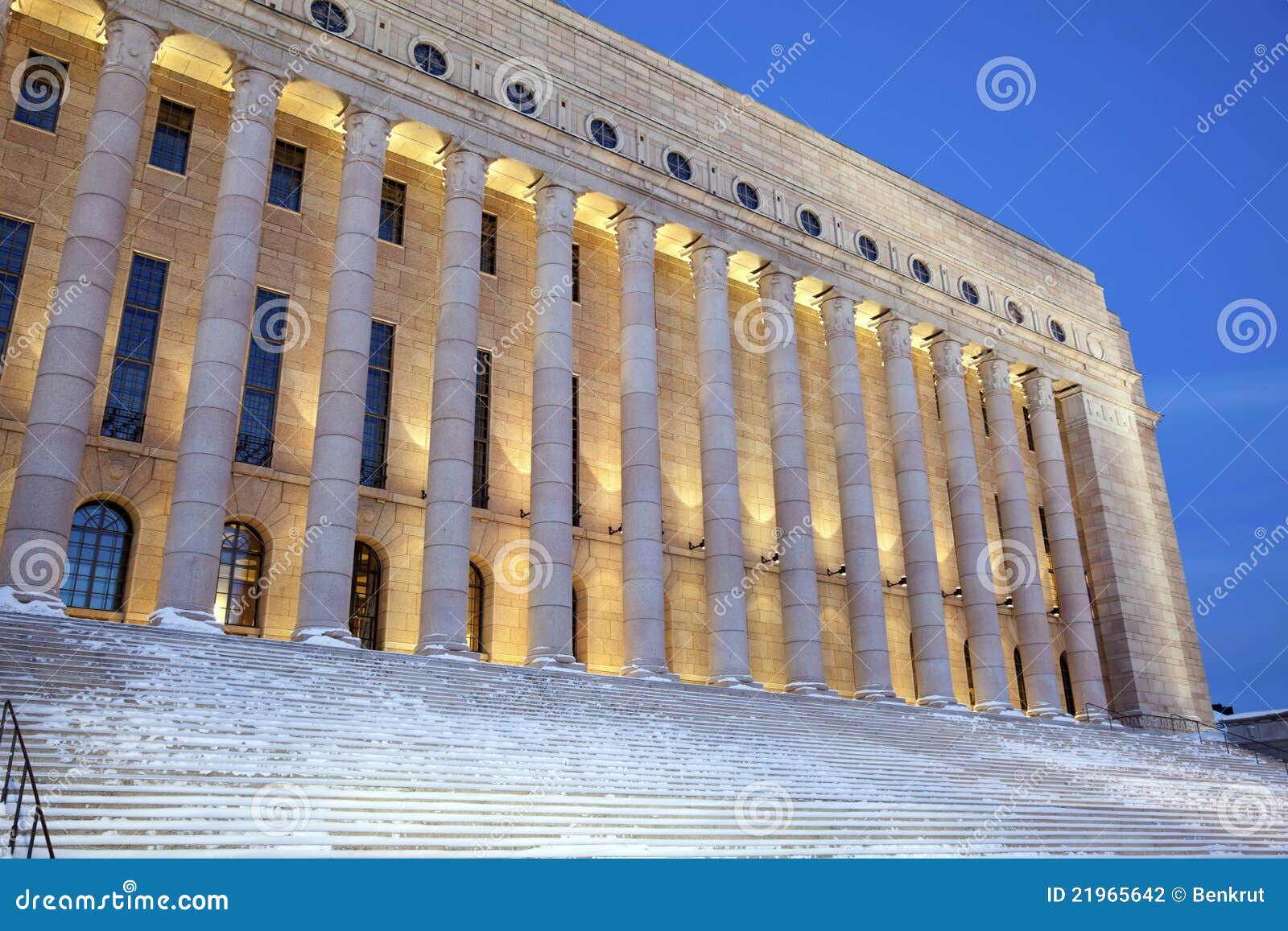 Parliament of Finland stock photo. Image of blue, snow - 21965642