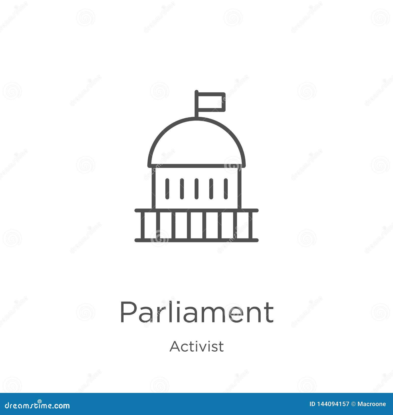 Parliament Icon Vector From Activist Collection Thin Line Parliament