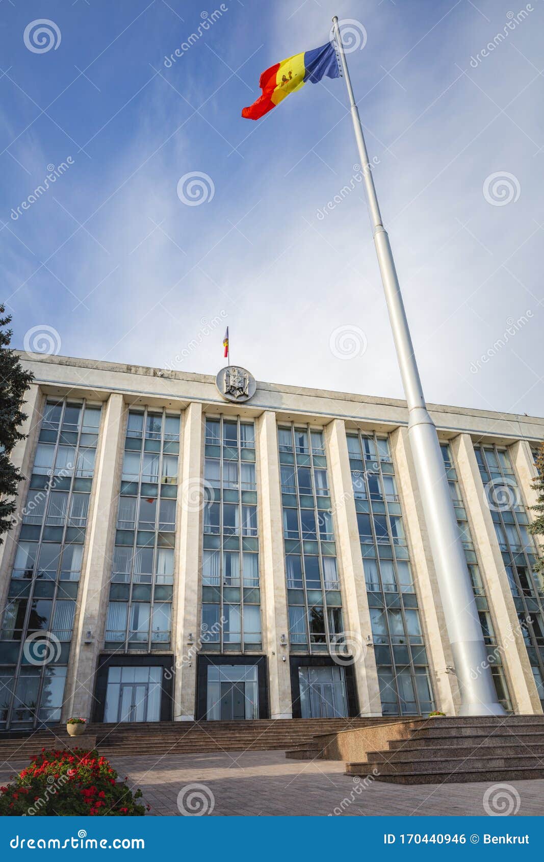 Parliament of Moldova in Chisinau Stock Photo - Image of sunset ...