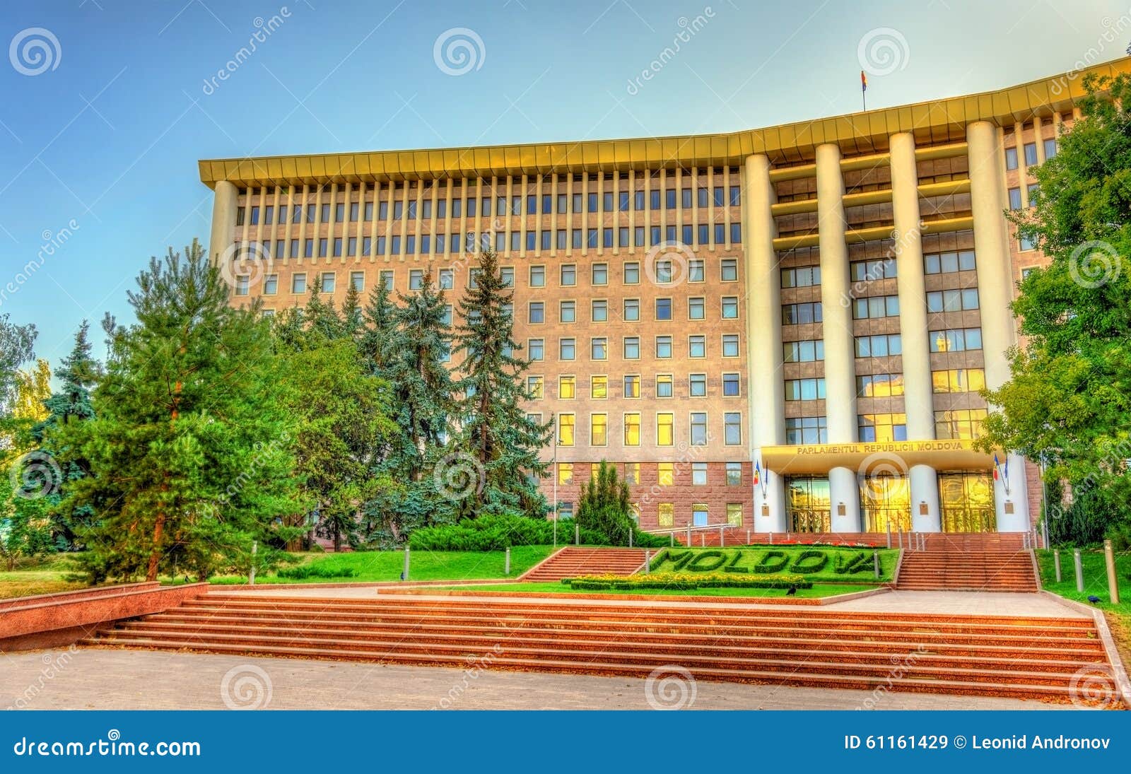 Parliament of the Republic of Moldova Stock Image - Image of city ...