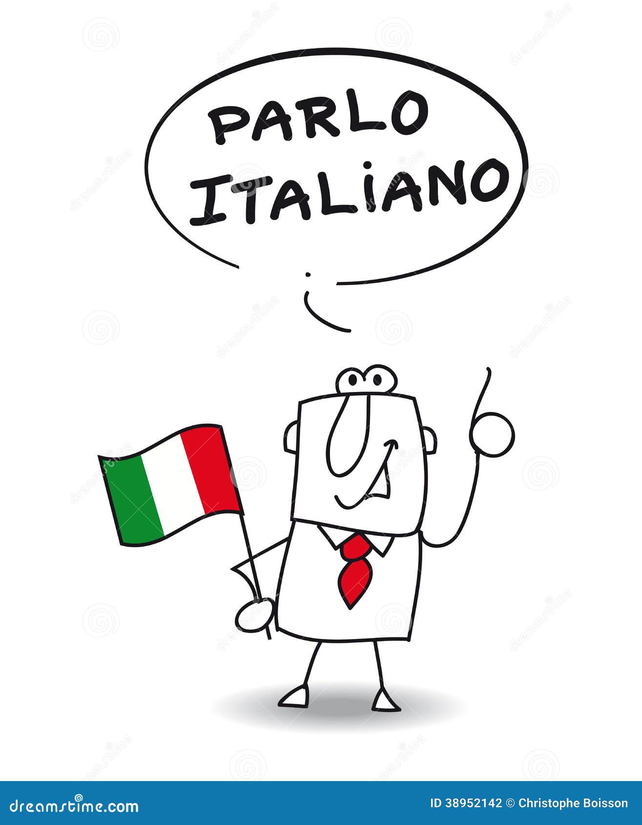 Parlo italiano illustrazione di stock. Illustrazione di italia - 38952142