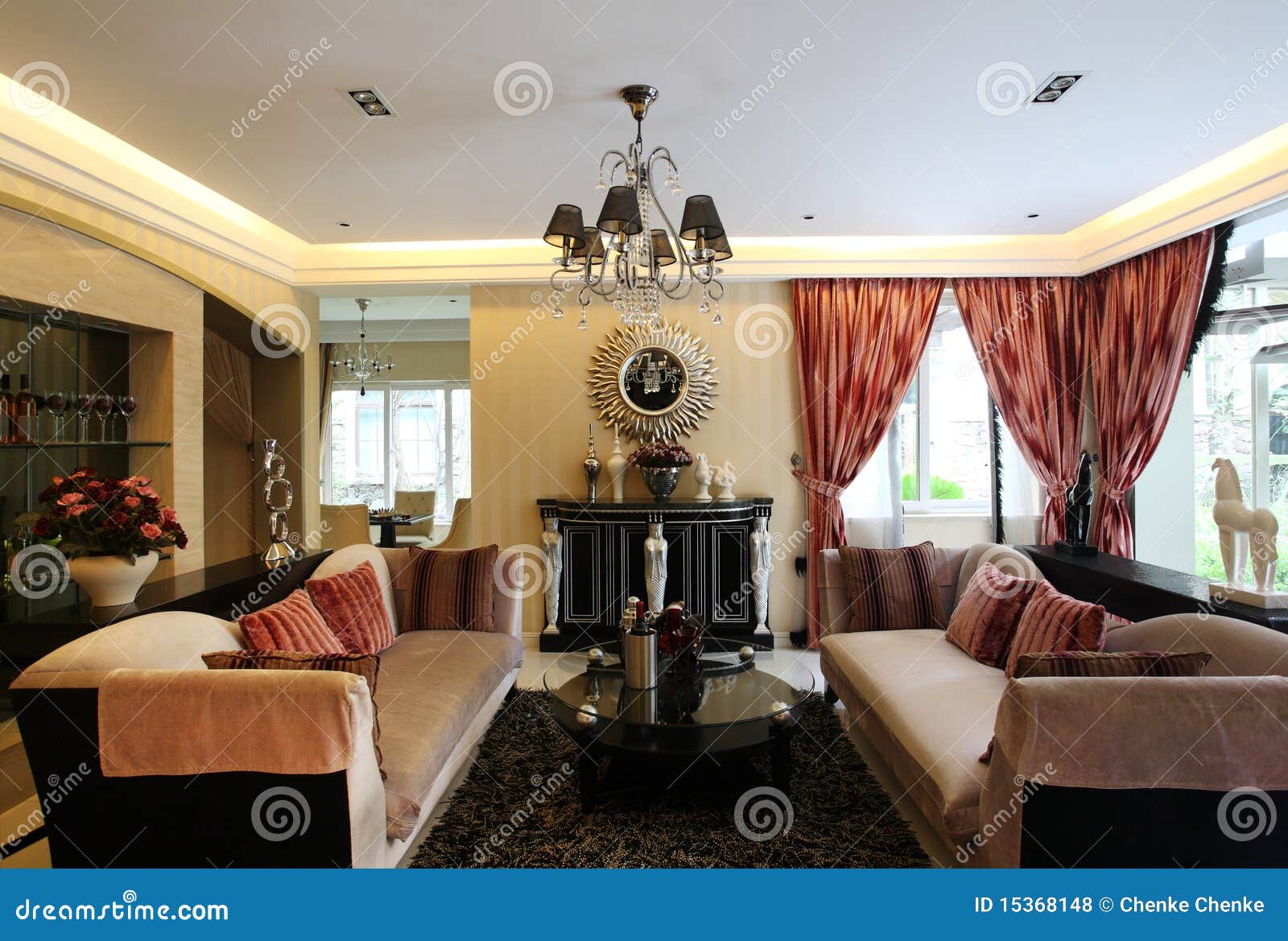 Parlor stock photo. Image of light, decoration, real - 15368148