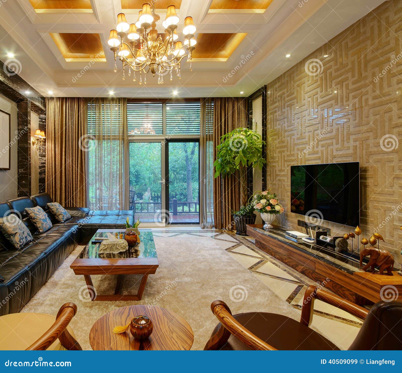 Parlor stock image. Image of decoration, modern, lighting - 40509099