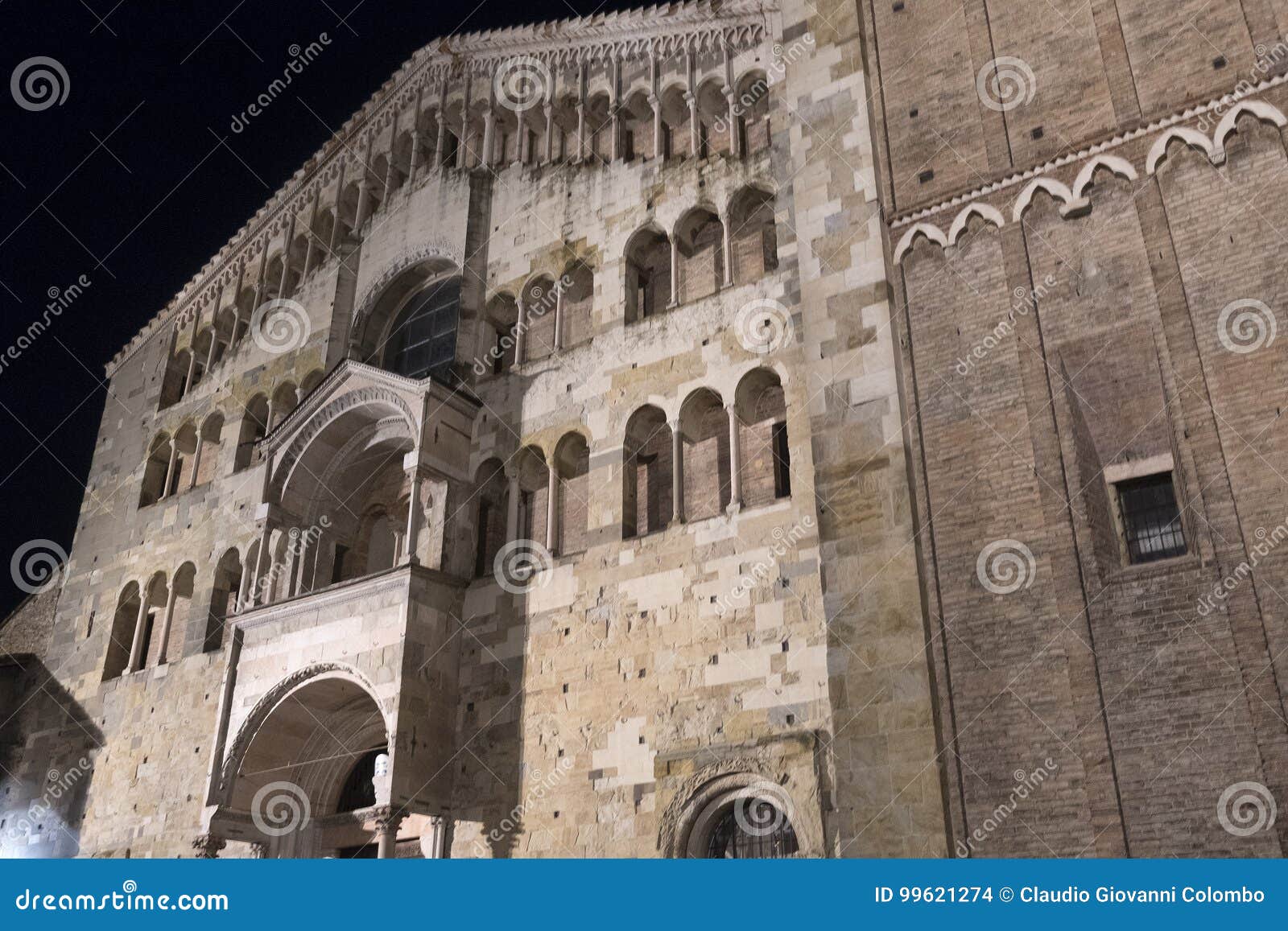 Parma Italy by Night: Cathedral Square Stock Photo - Image of cityscape ...