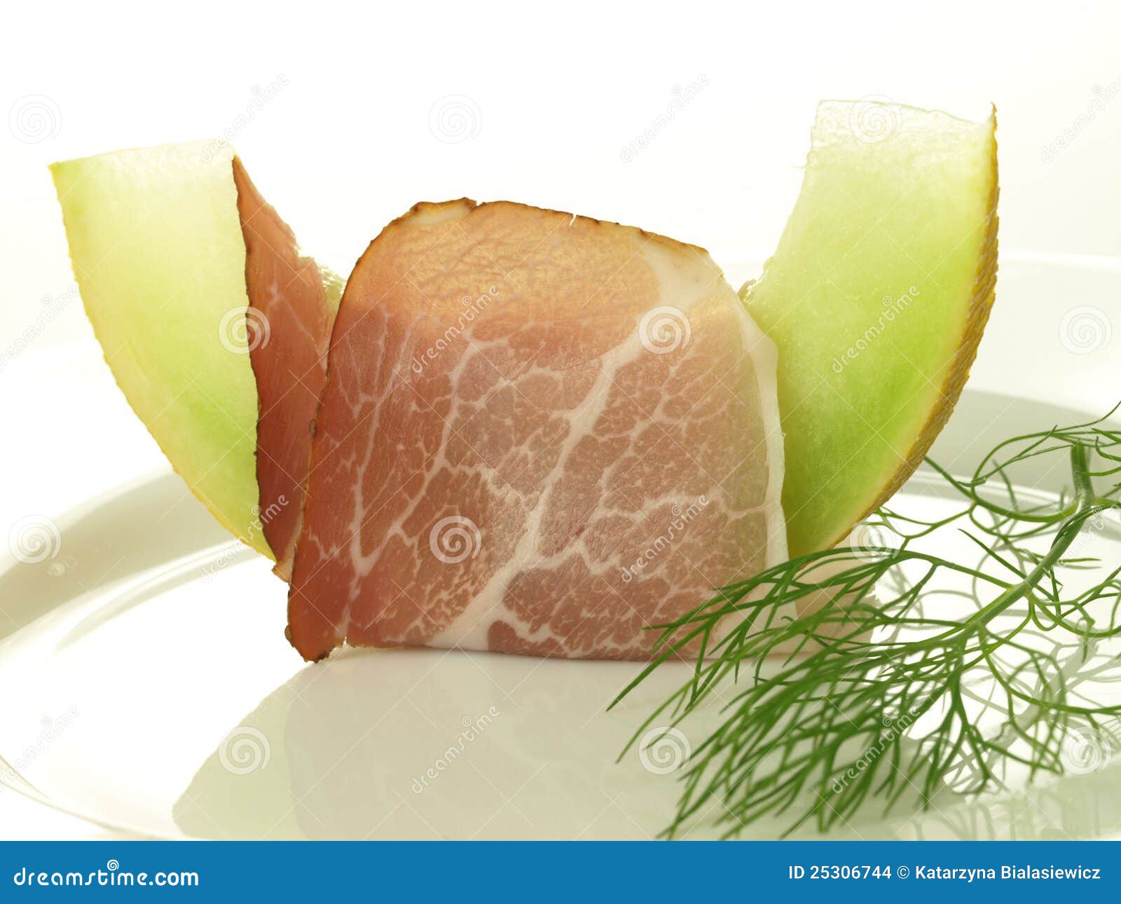 Parma ham with melon stock photo. Image of snack, green - 25306744